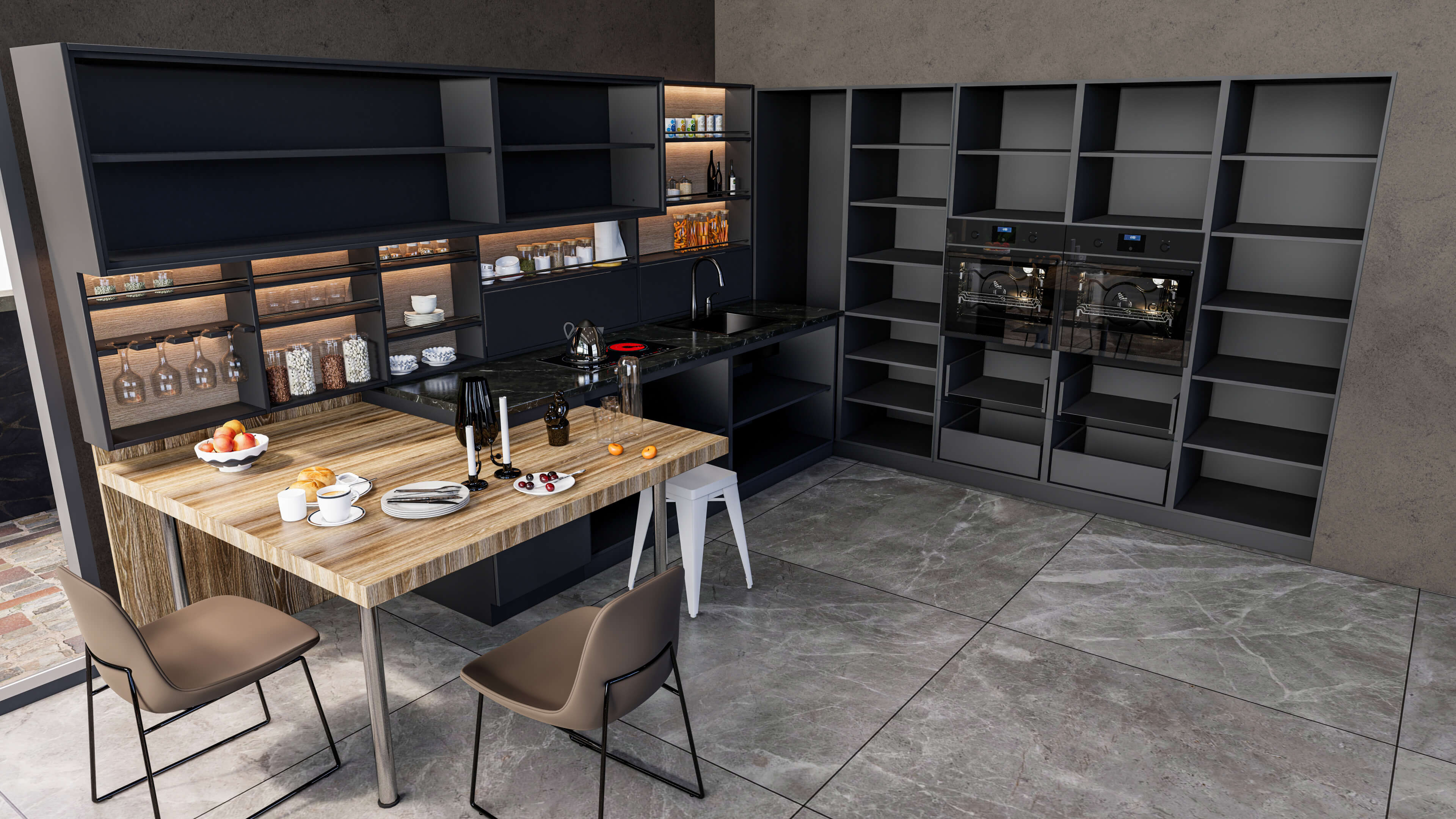 Kitchen Advanced Modeling scene - 3D Model by IID Studio