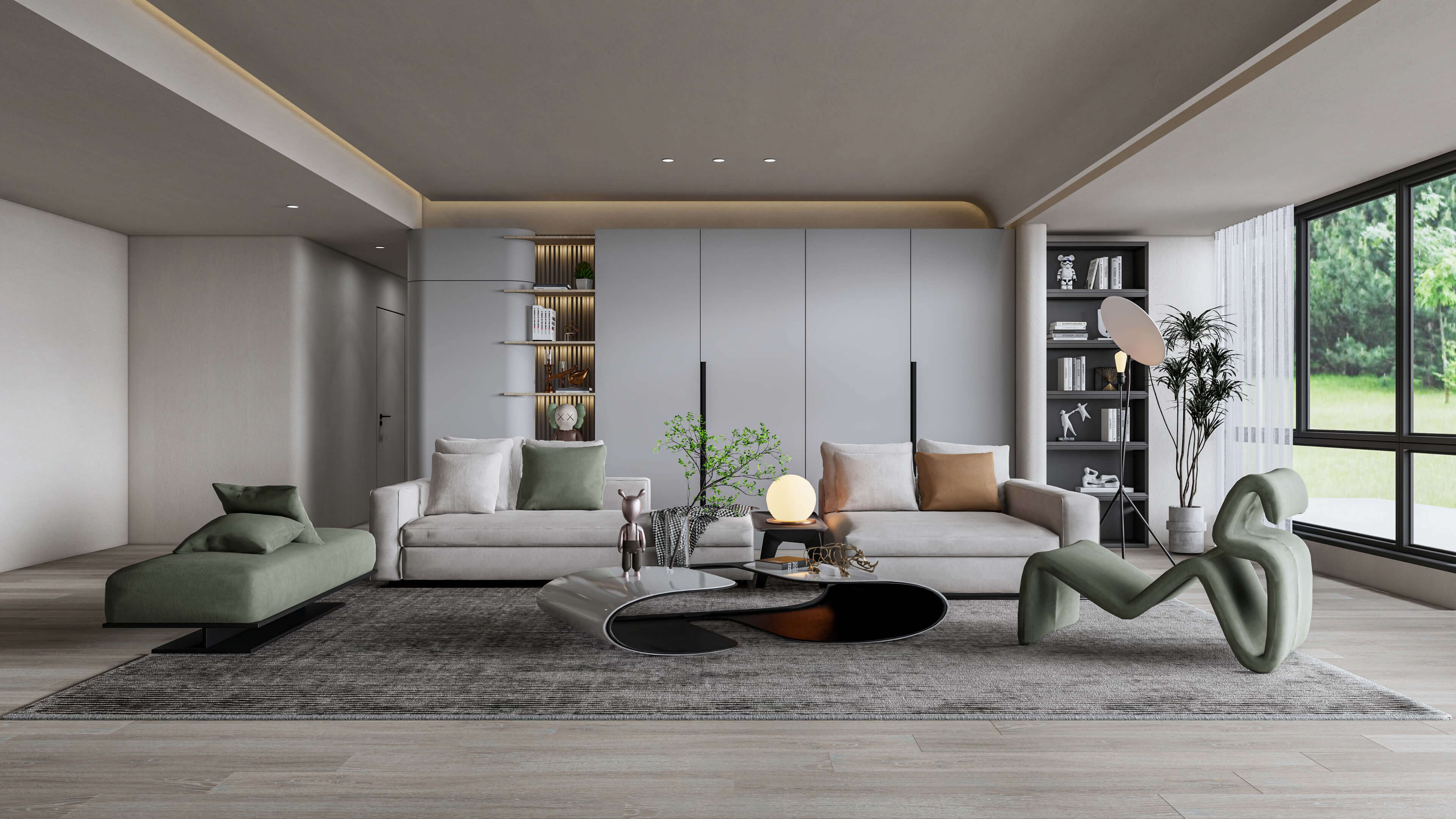 Living Room Interior Full Scene 0 - 3D Model by IID Studio