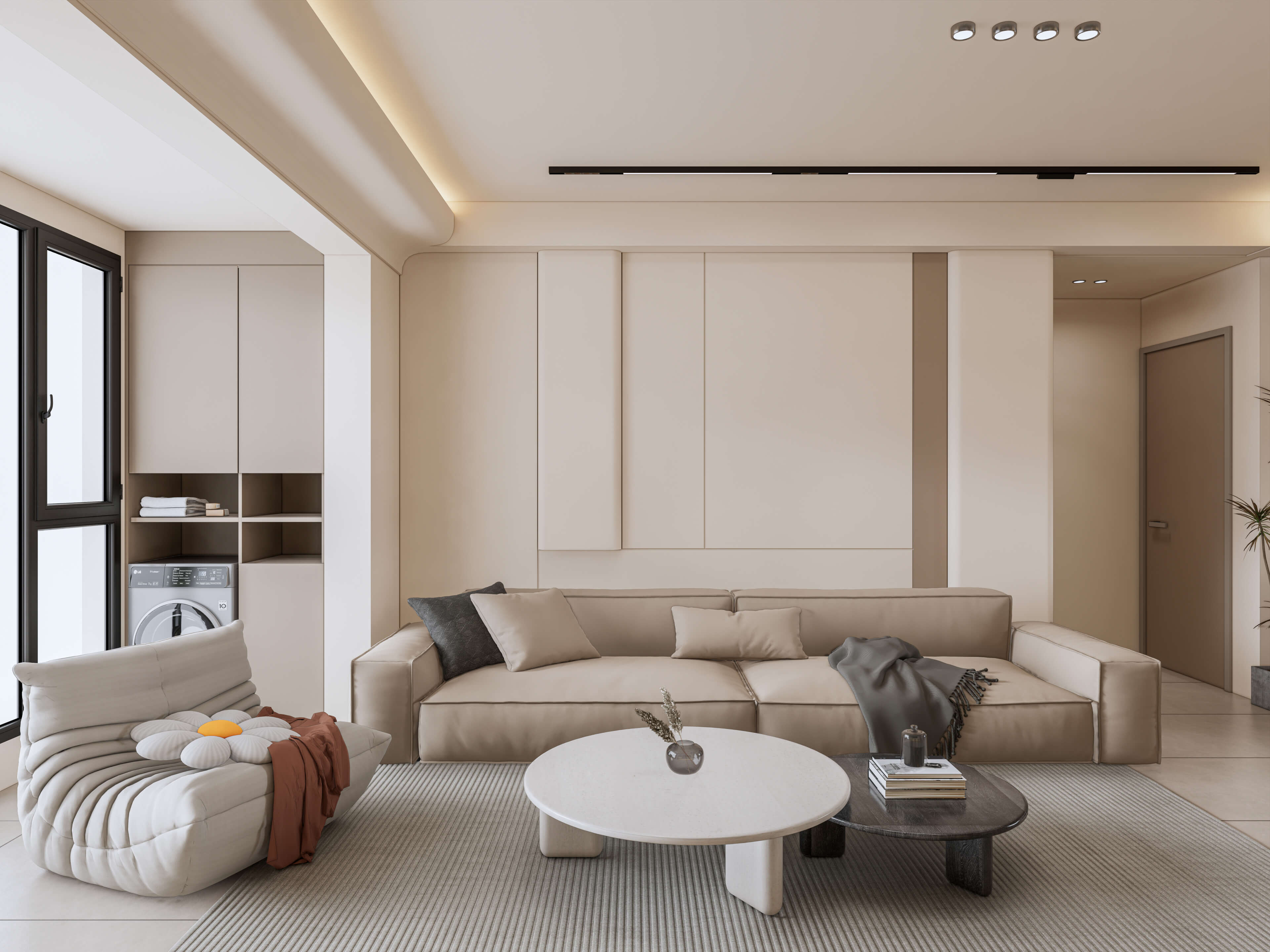 Living Room Interior Full Scene - 3D Model by IID Studio