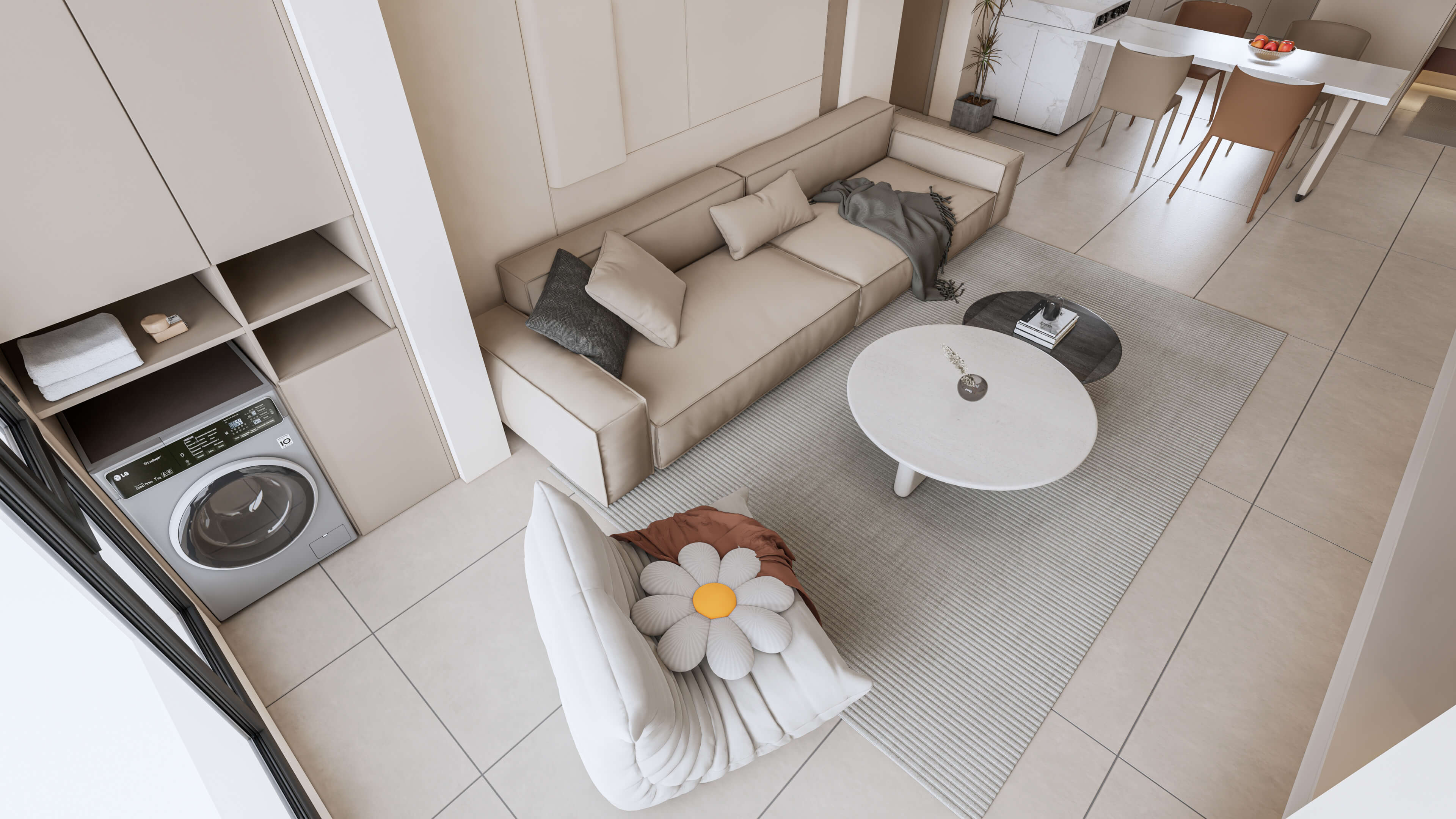 Living Room Interior Full Scene 12 - 3D Model by IID Studio