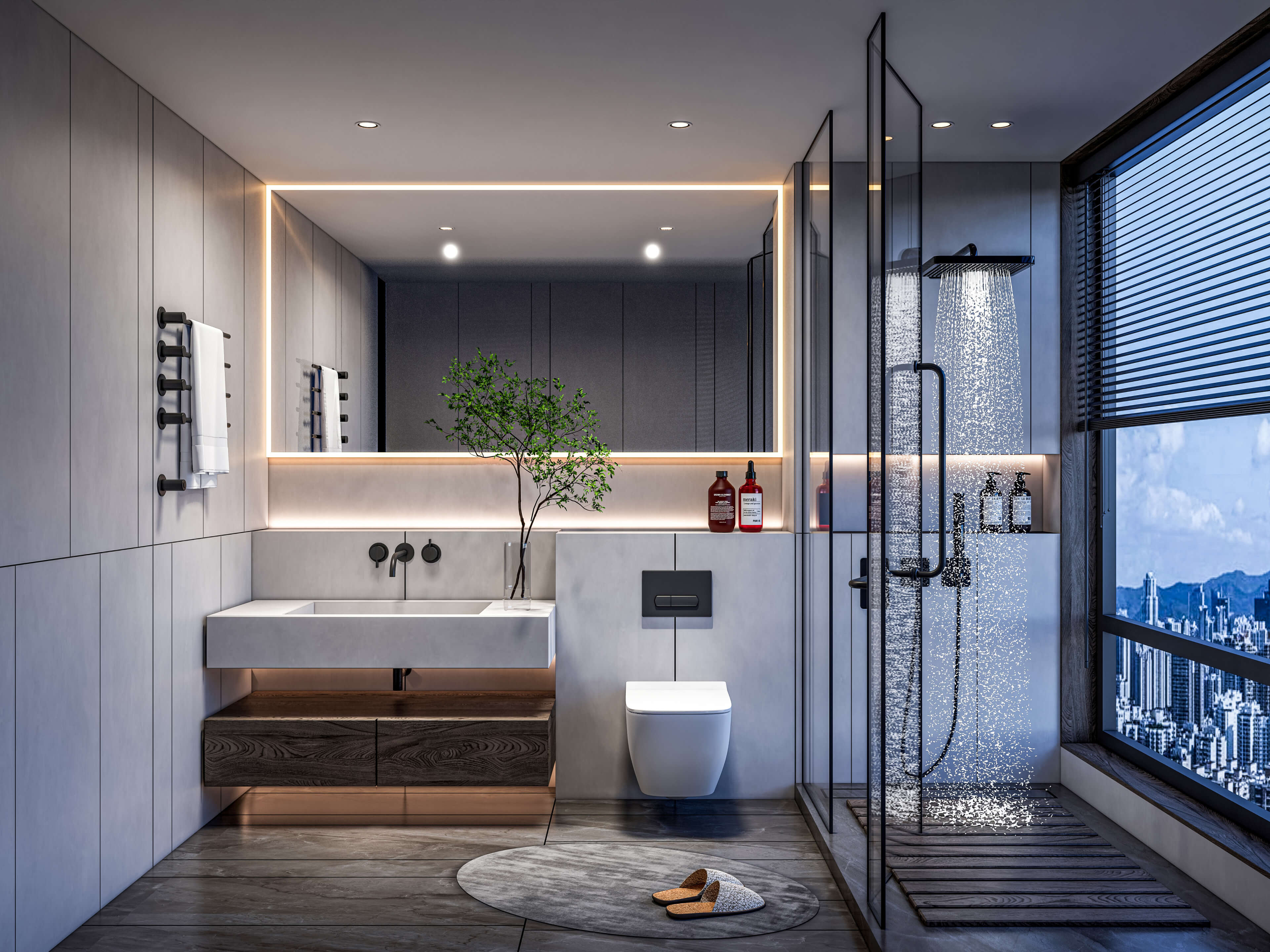 Modern Bathroom Luxury Bathroom - 3D Model by IID Studio