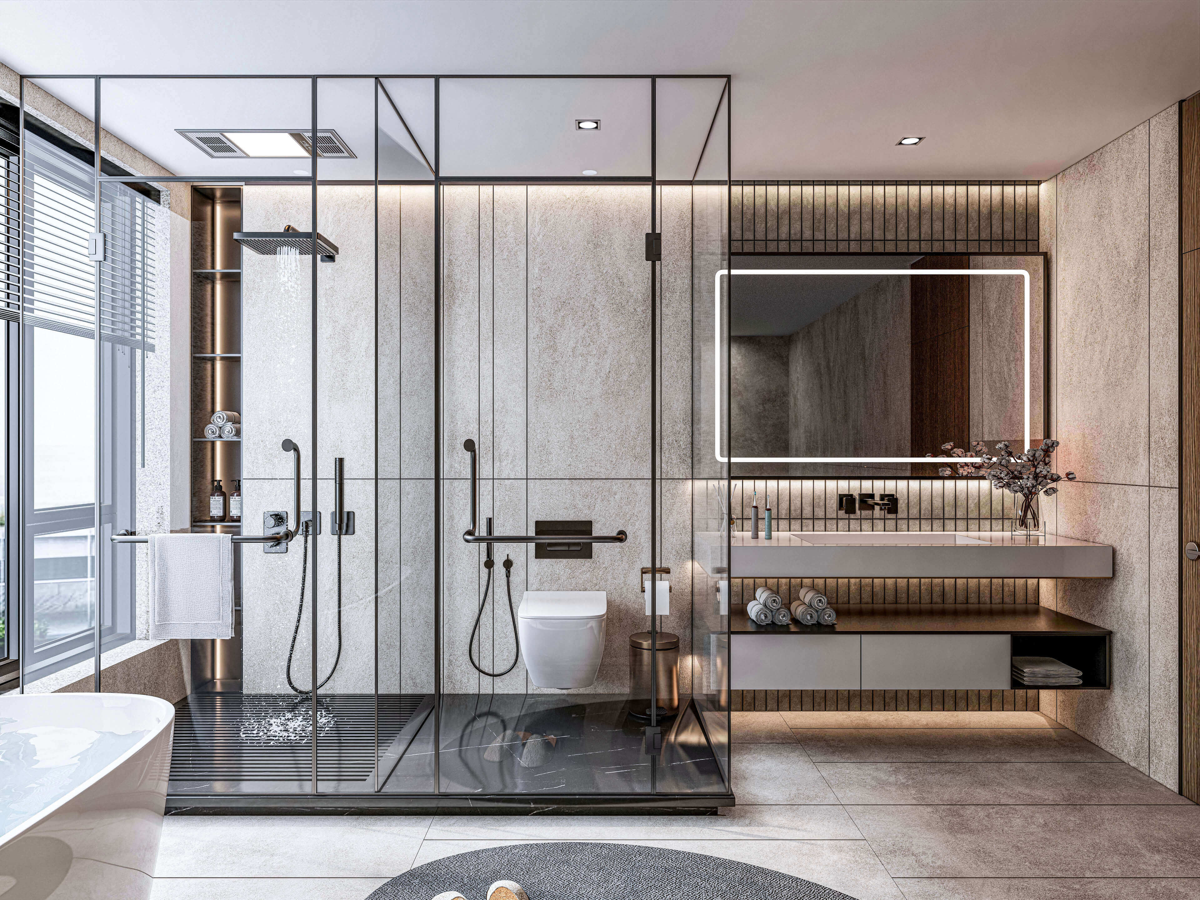 Bathroom Modern and Luxury 5 - 3D Model by IID Studio