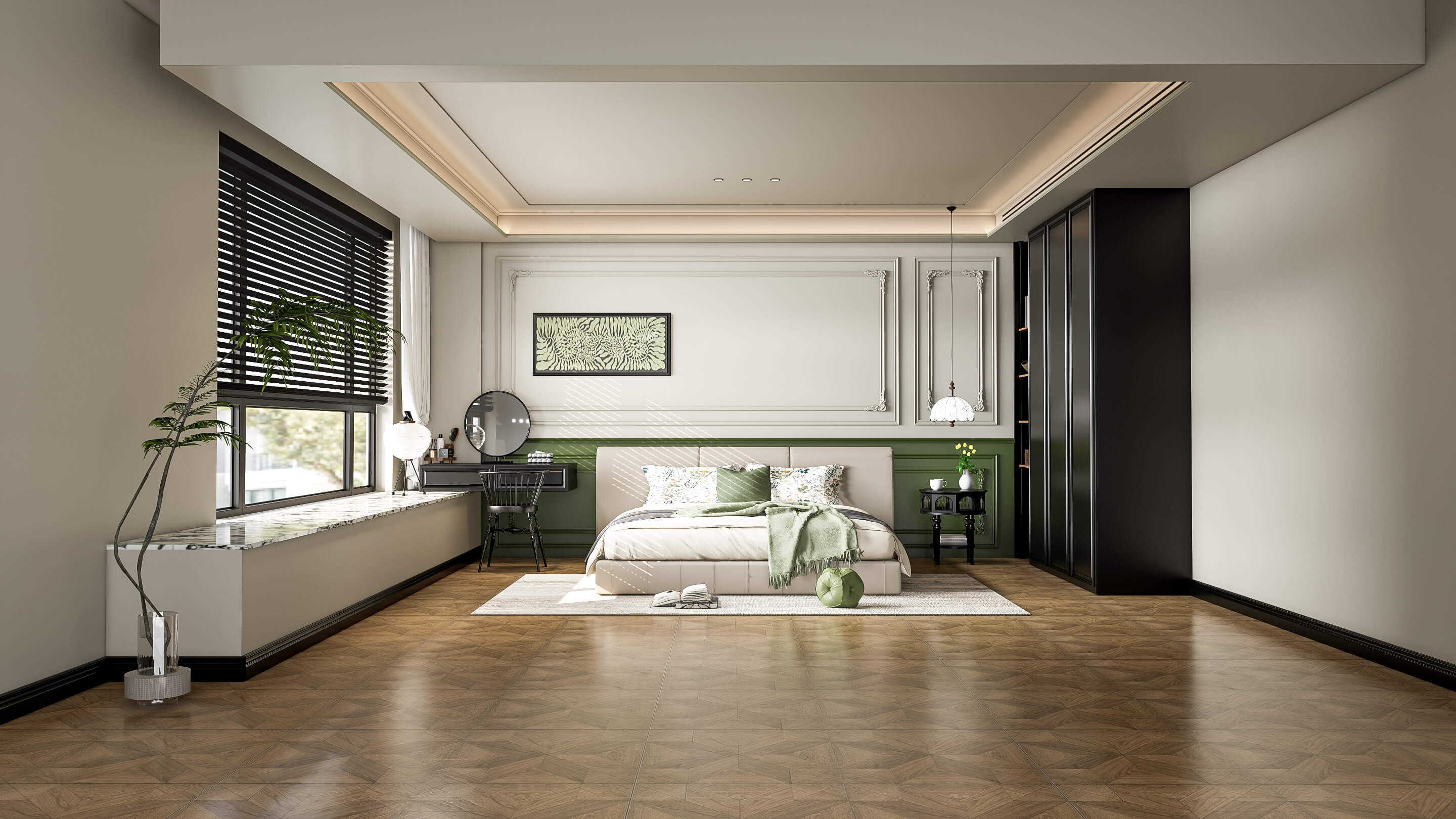 Modern Bedroom Interior 20 - 3D Model by IID Studio