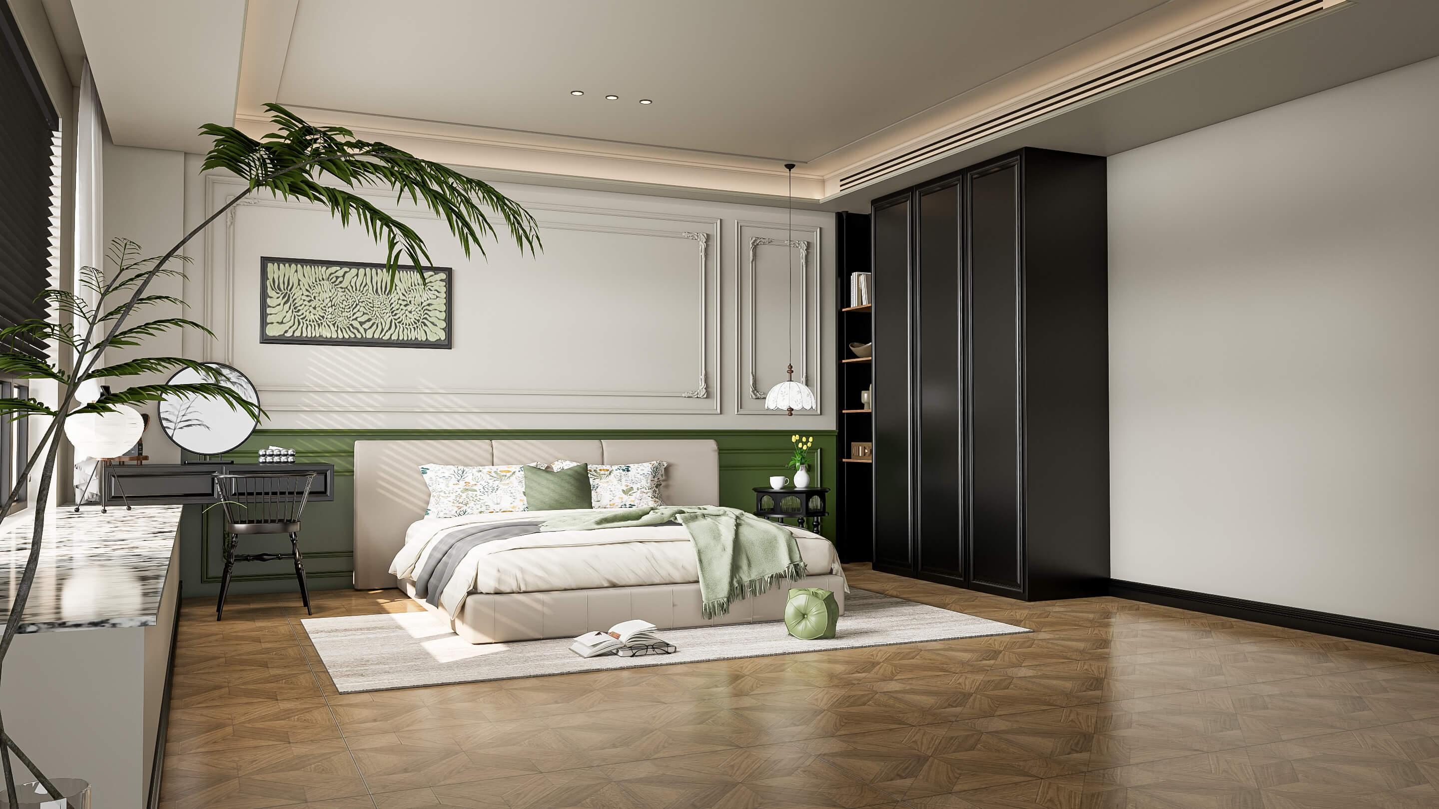 Modern Bedroom Interior 20 - 3D Model by IID Studio