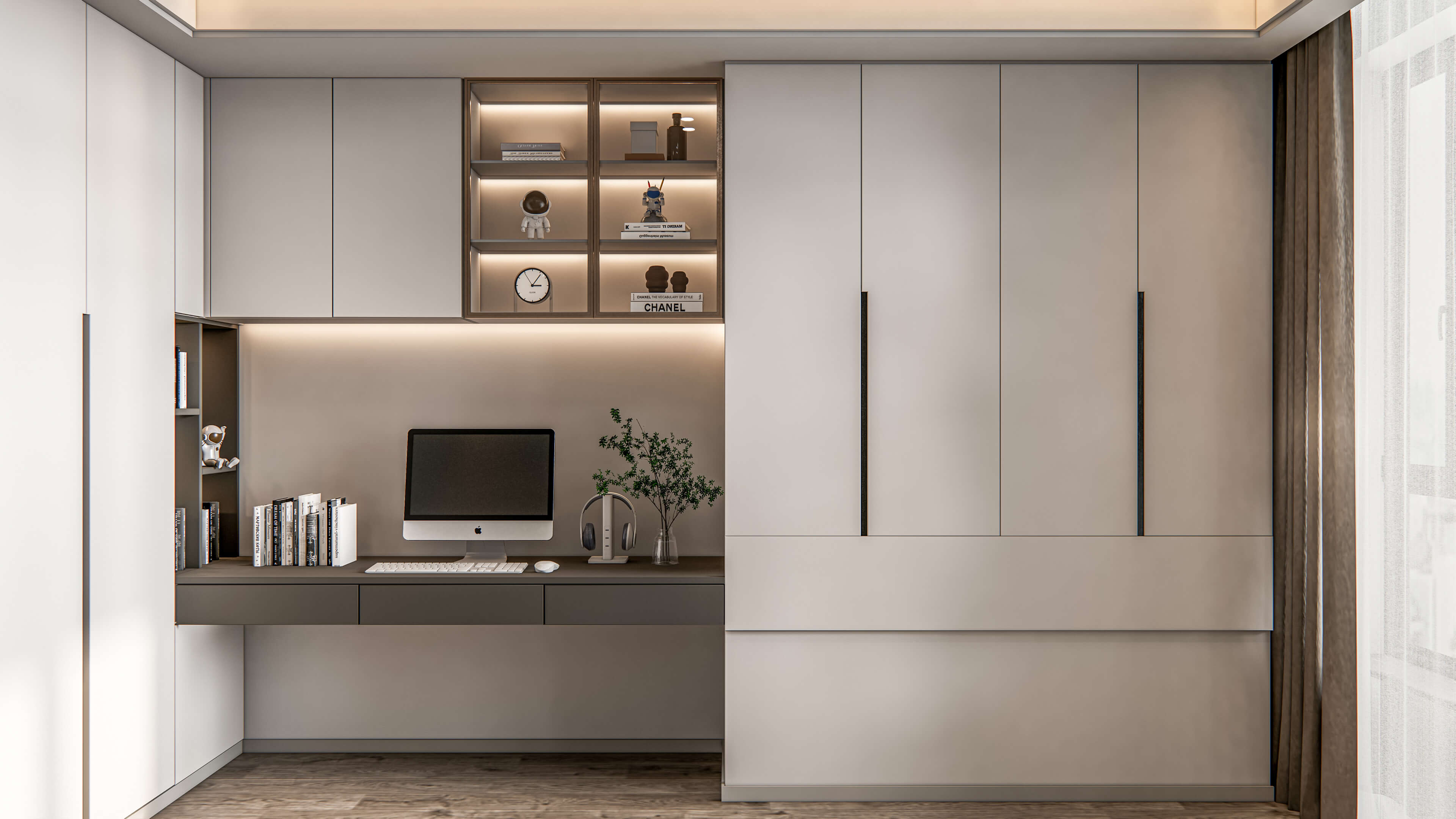 Modern Bedroom Interior Scene - 3D Model by IID Studio