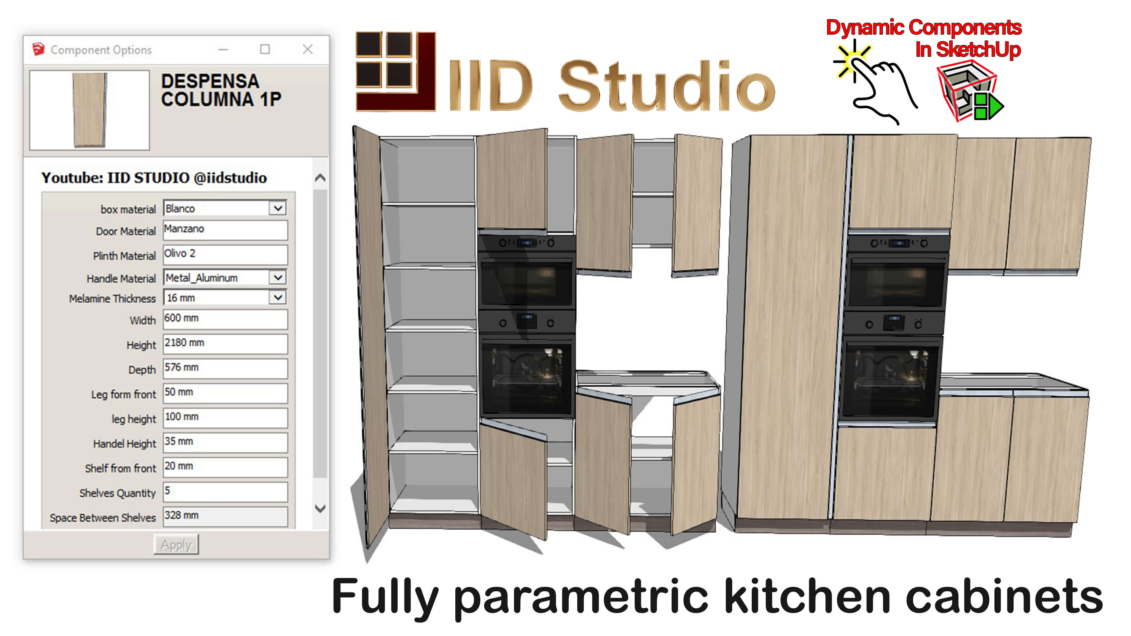 Kitchen Parametric Fully Resizable 13 - 3D Model by IID Studio