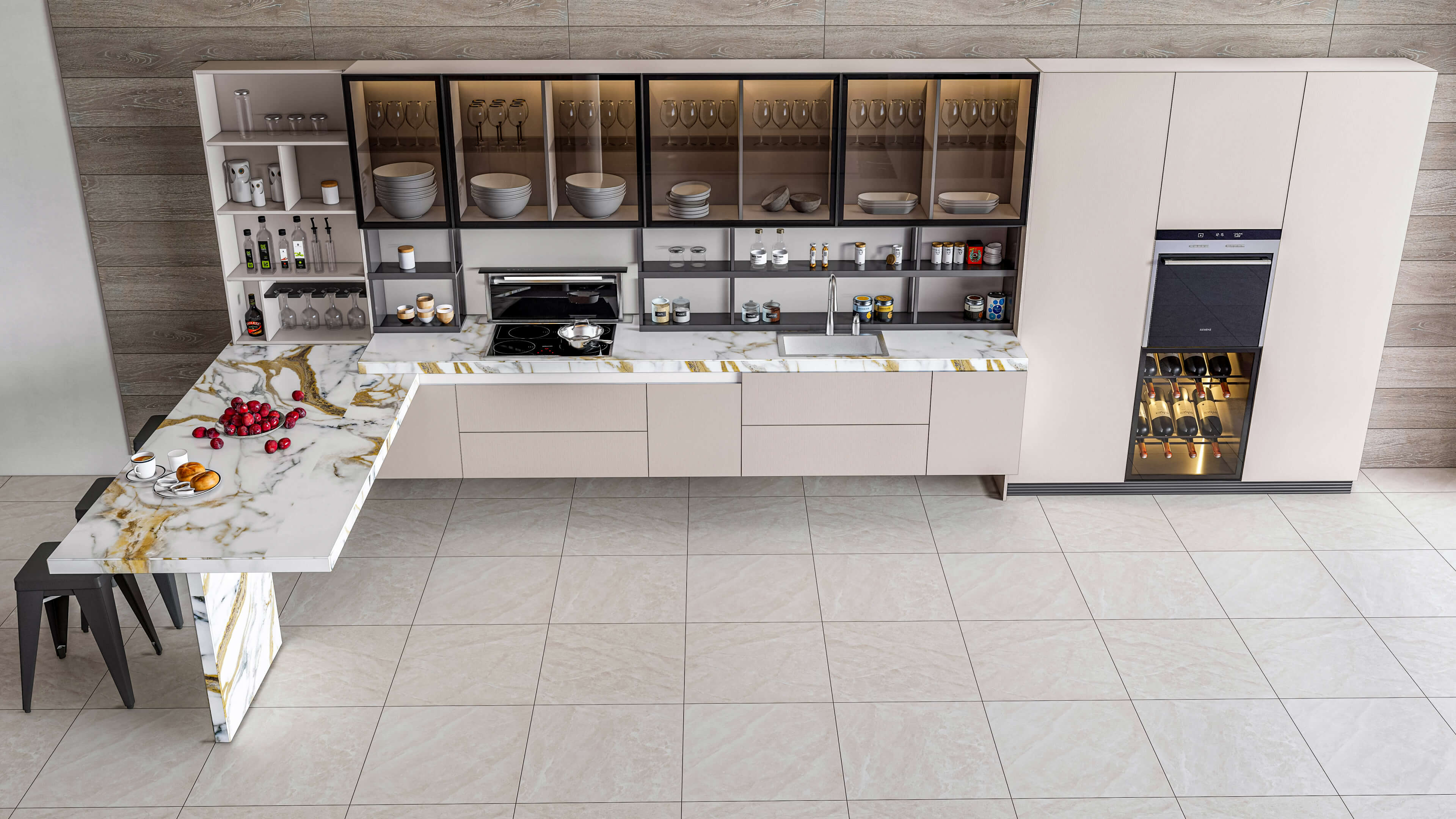 Kitchen Parametric Fully Resizable 14 - 3D Model by IID Studio