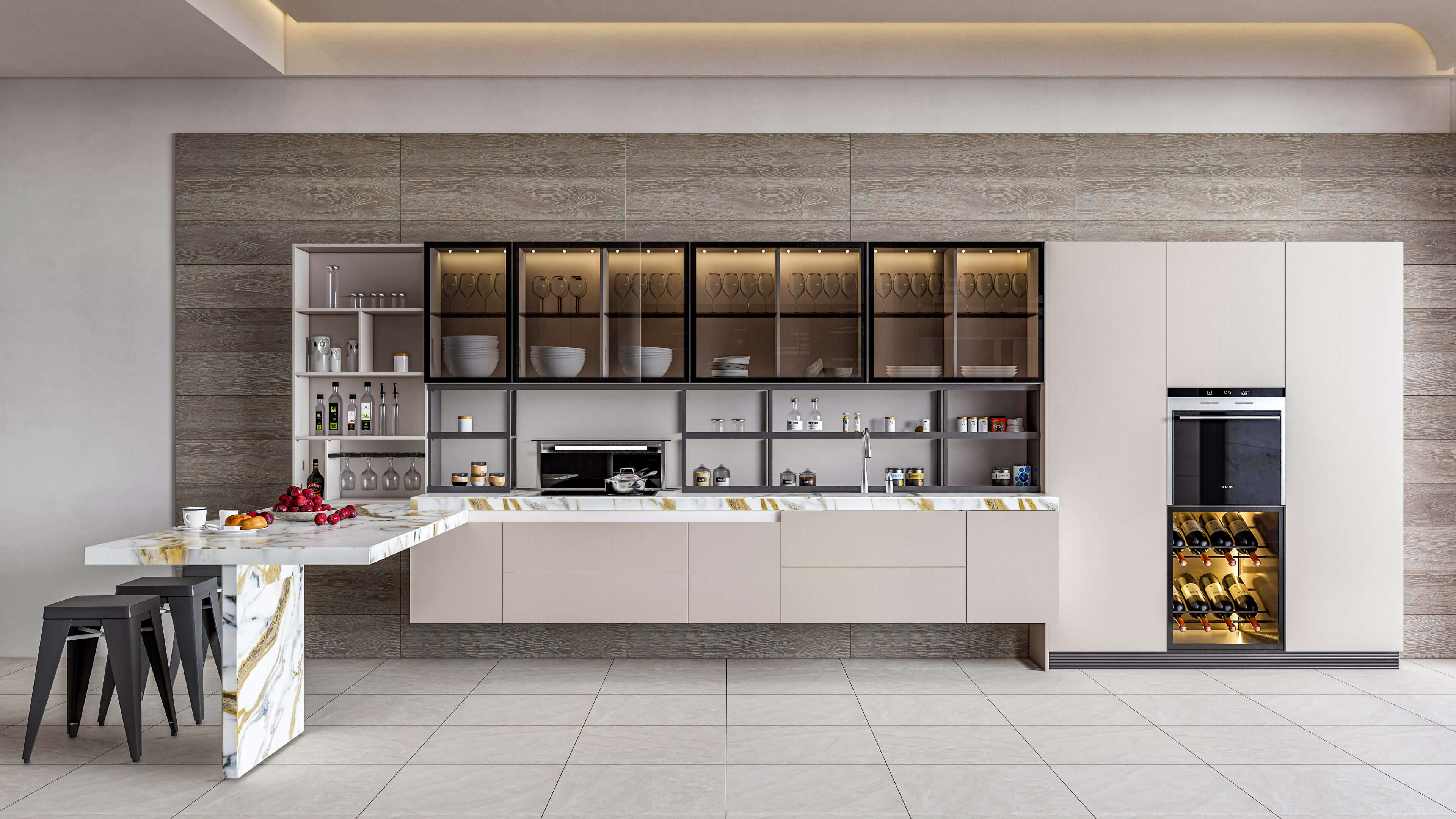 Kitchen Parametric Fully Resizable 14 - 3D Model by IID Studio