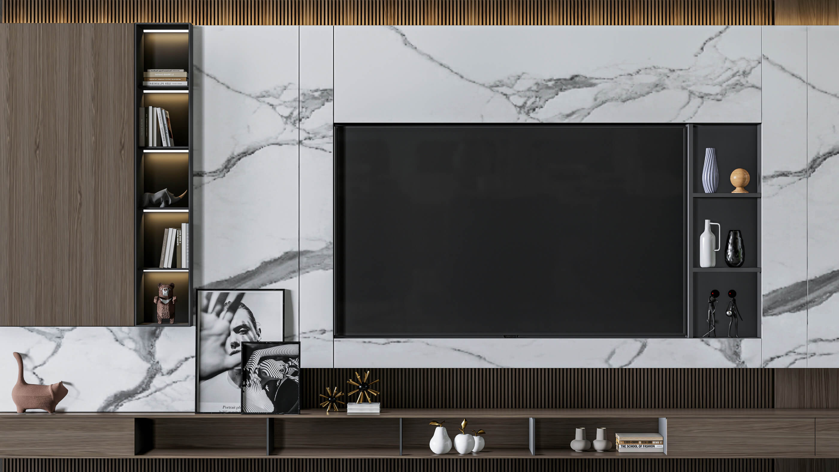 TV Wall Unit - 3D Model by IID Studio