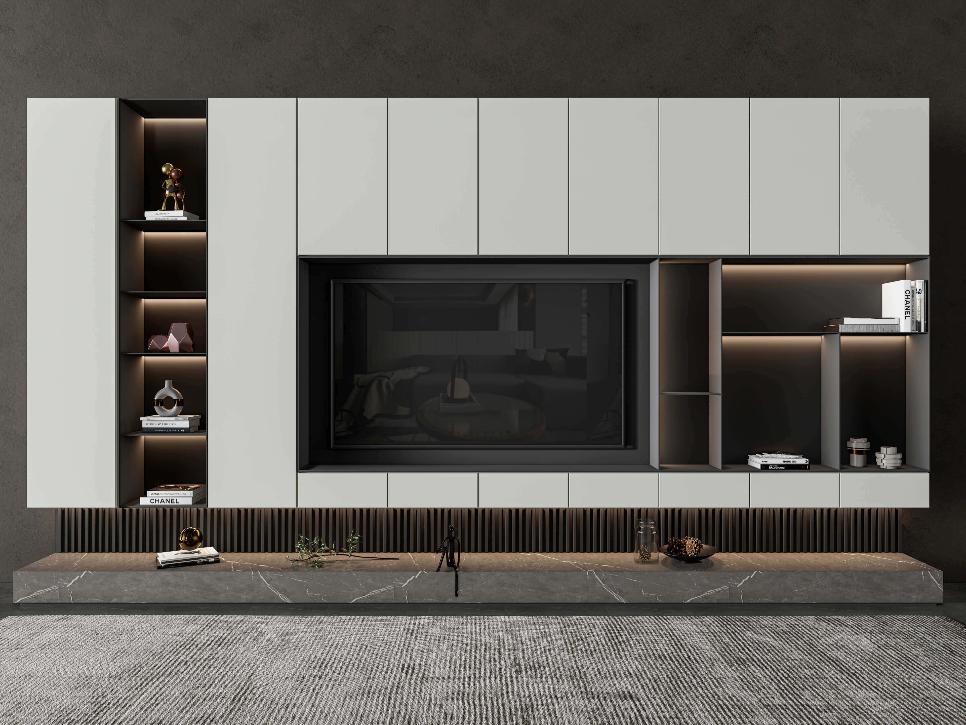 TV Wall Unit - 3D Model by IID Studio