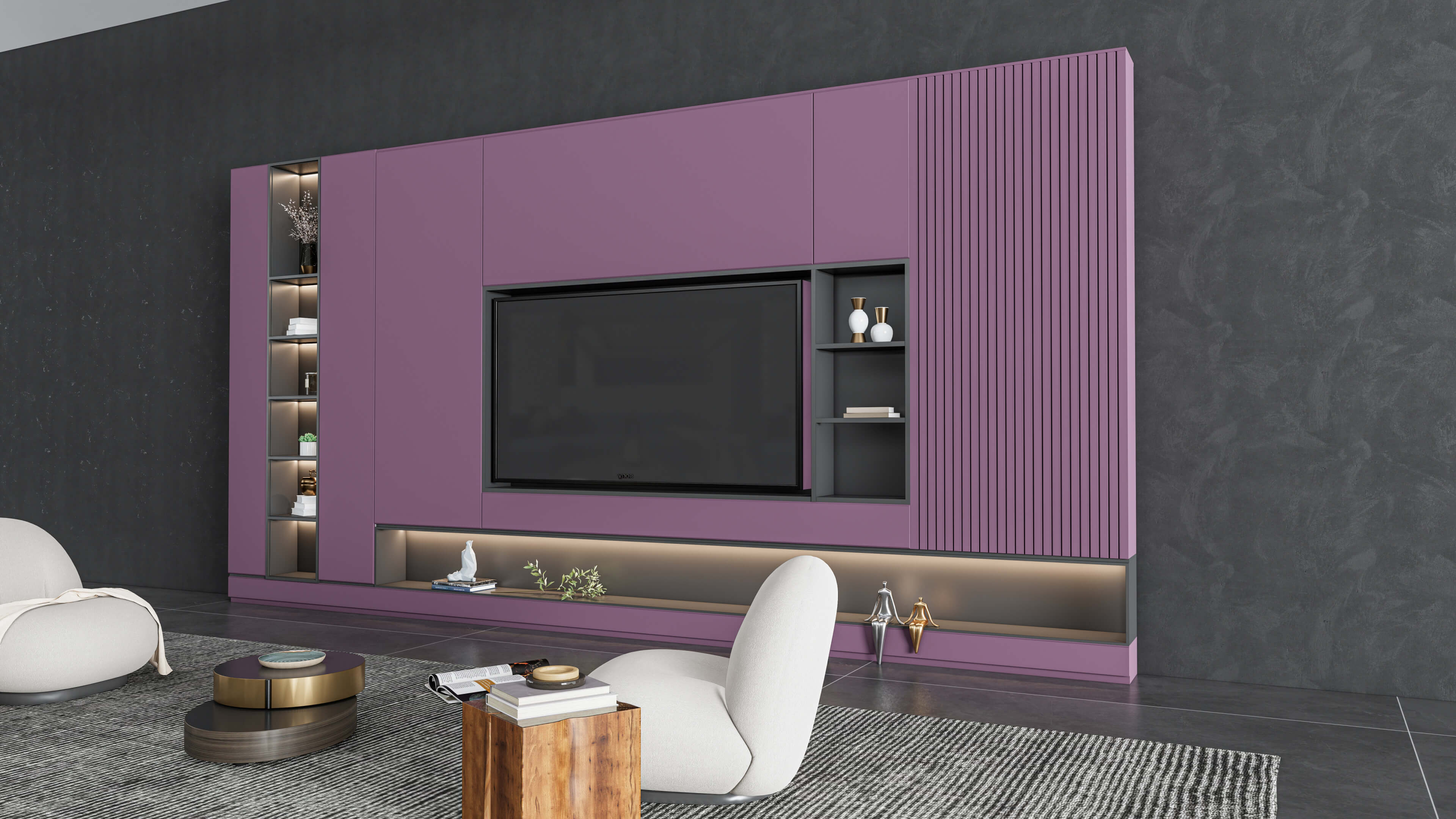 TV Wall Unit - 3D Model by IID Studio