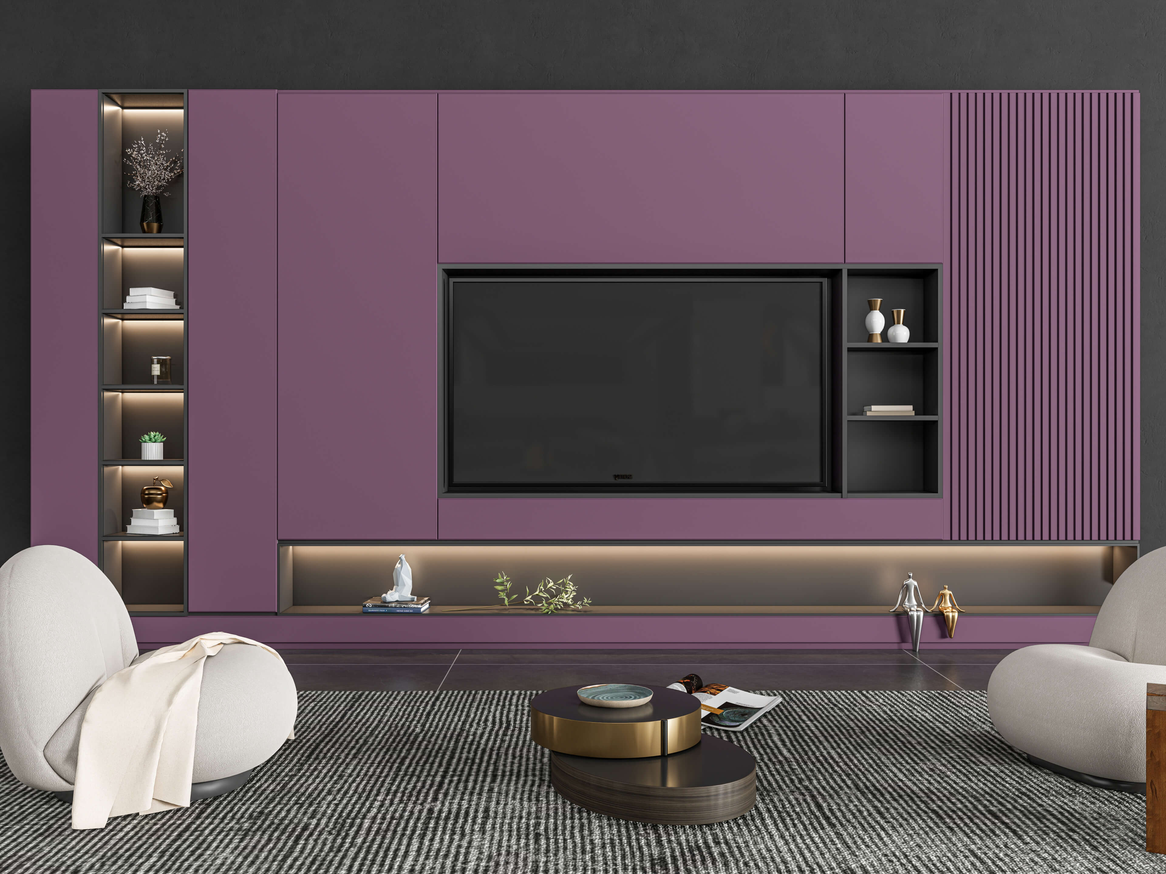 TV Wall Unit - 3D Model by IID Studio