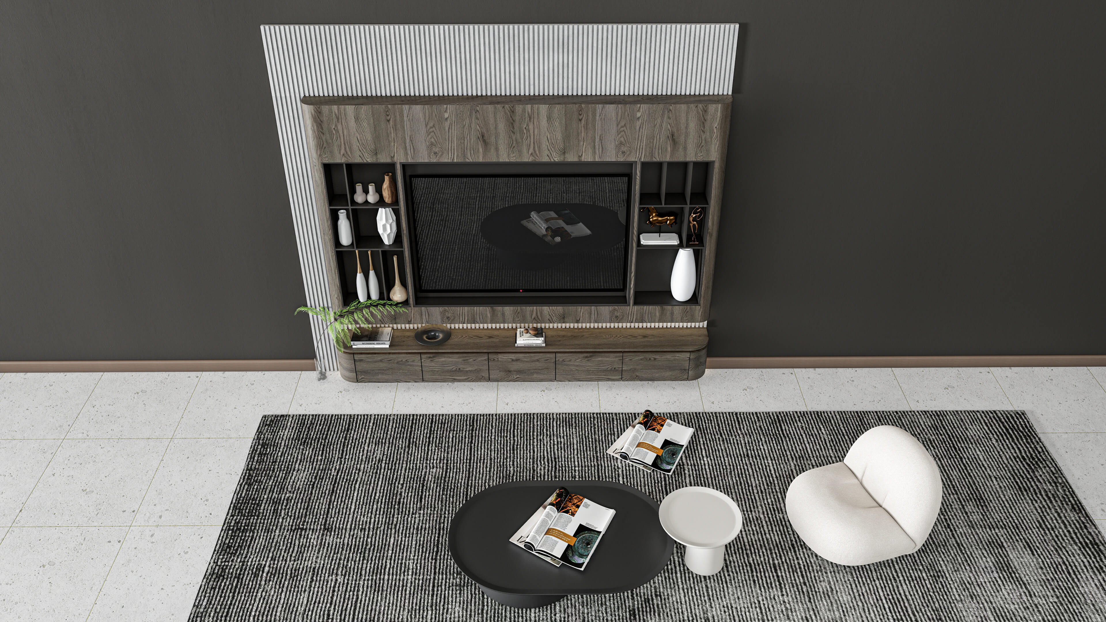 TV Wall Unit - 3D Model by IID Studio