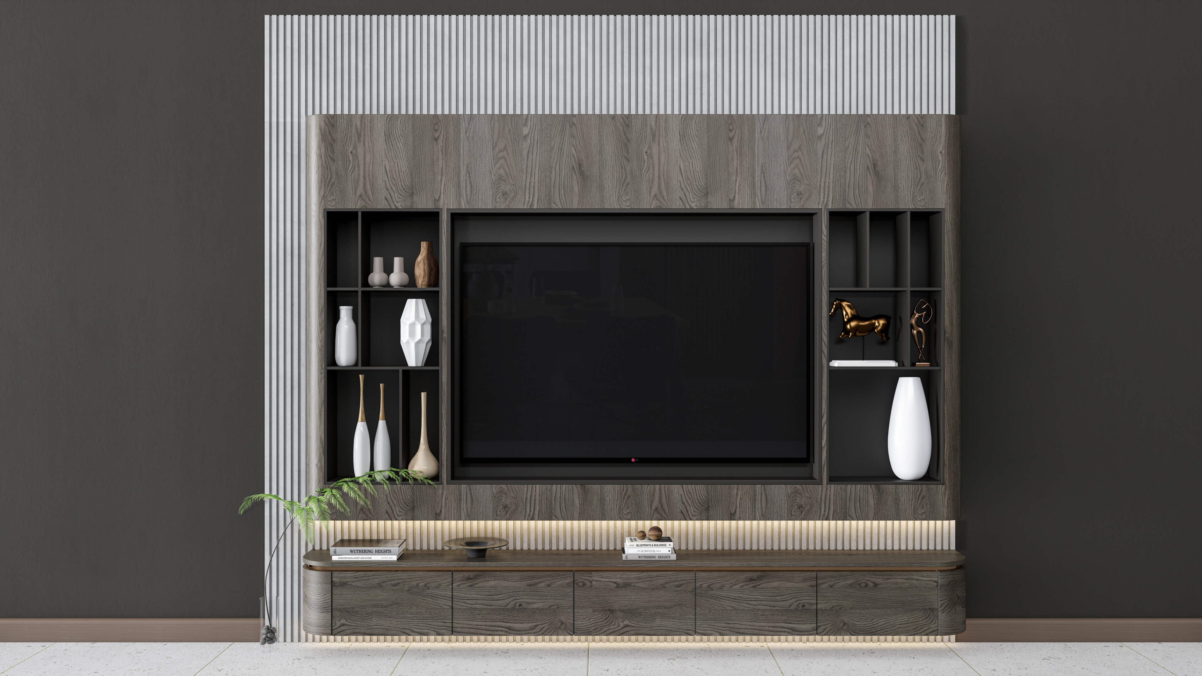 TV Wall Unit - 3D Model by IID Studio
