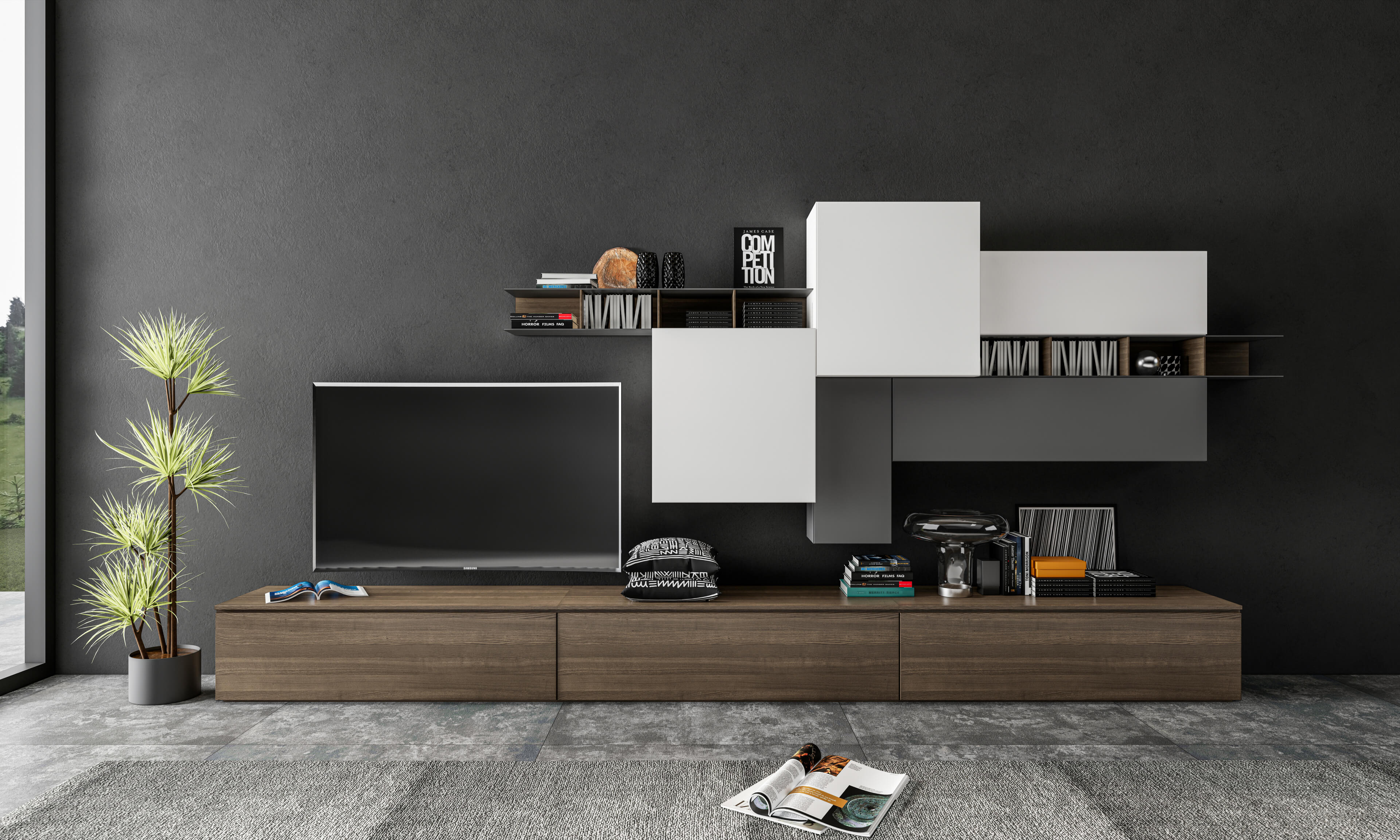 TV Wall Unit - 3D Model by IID Studio