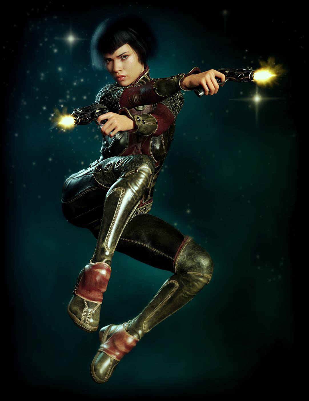 Jade in action 3D Render, Digital Art by Ikke46