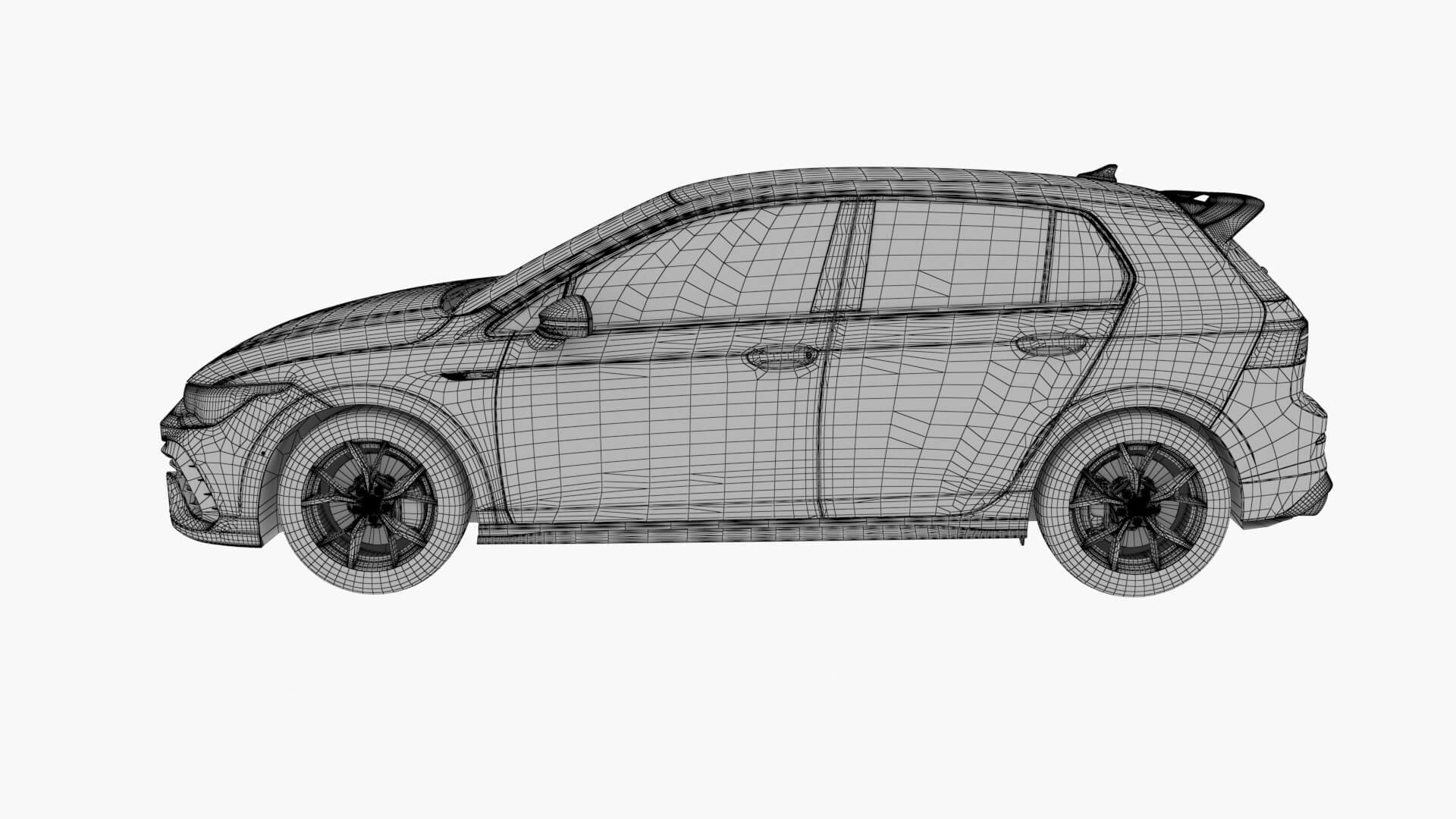 2021 Volkswagen Golf R - 3D Model by ilham45