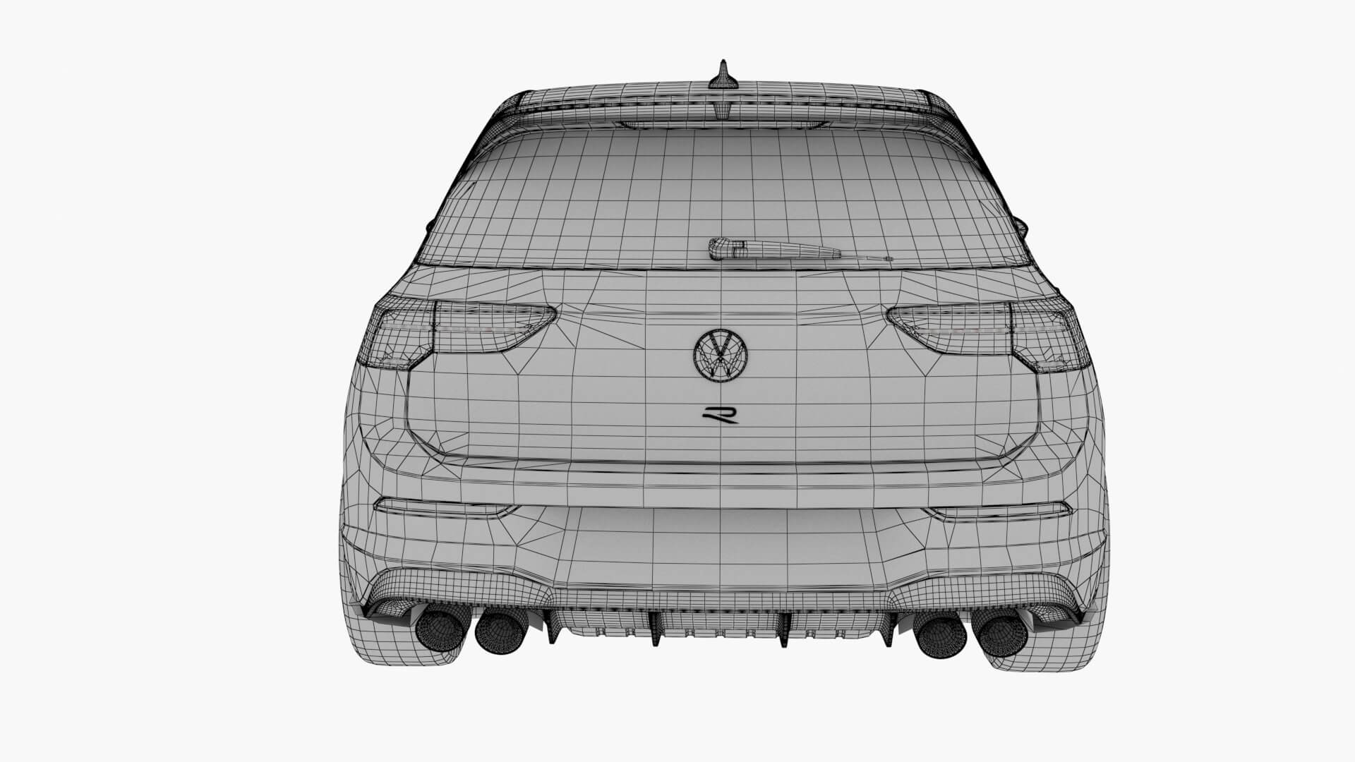 2021 Volkswagen Golf R - 3D Model by ilham45