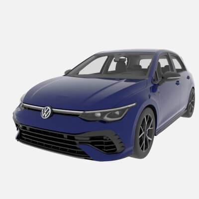 2021 Volkswagen Golf R - 3D Model by ilham45