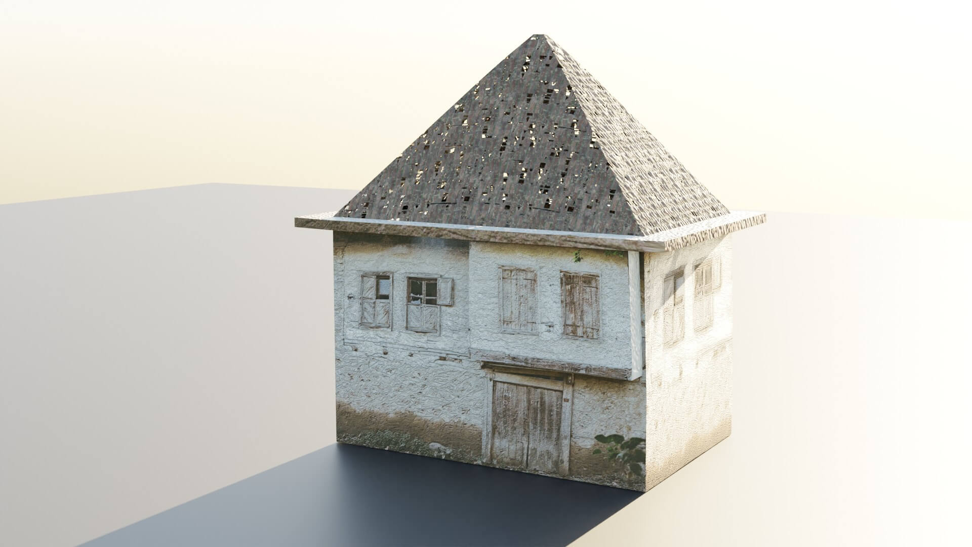 Abandoned House With Broken Windows - Free 3D Model by ilham45