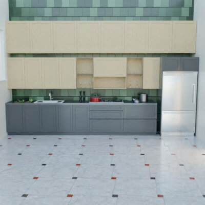 Aluminum Kitchen Cabinet - 3D Model by ilham45