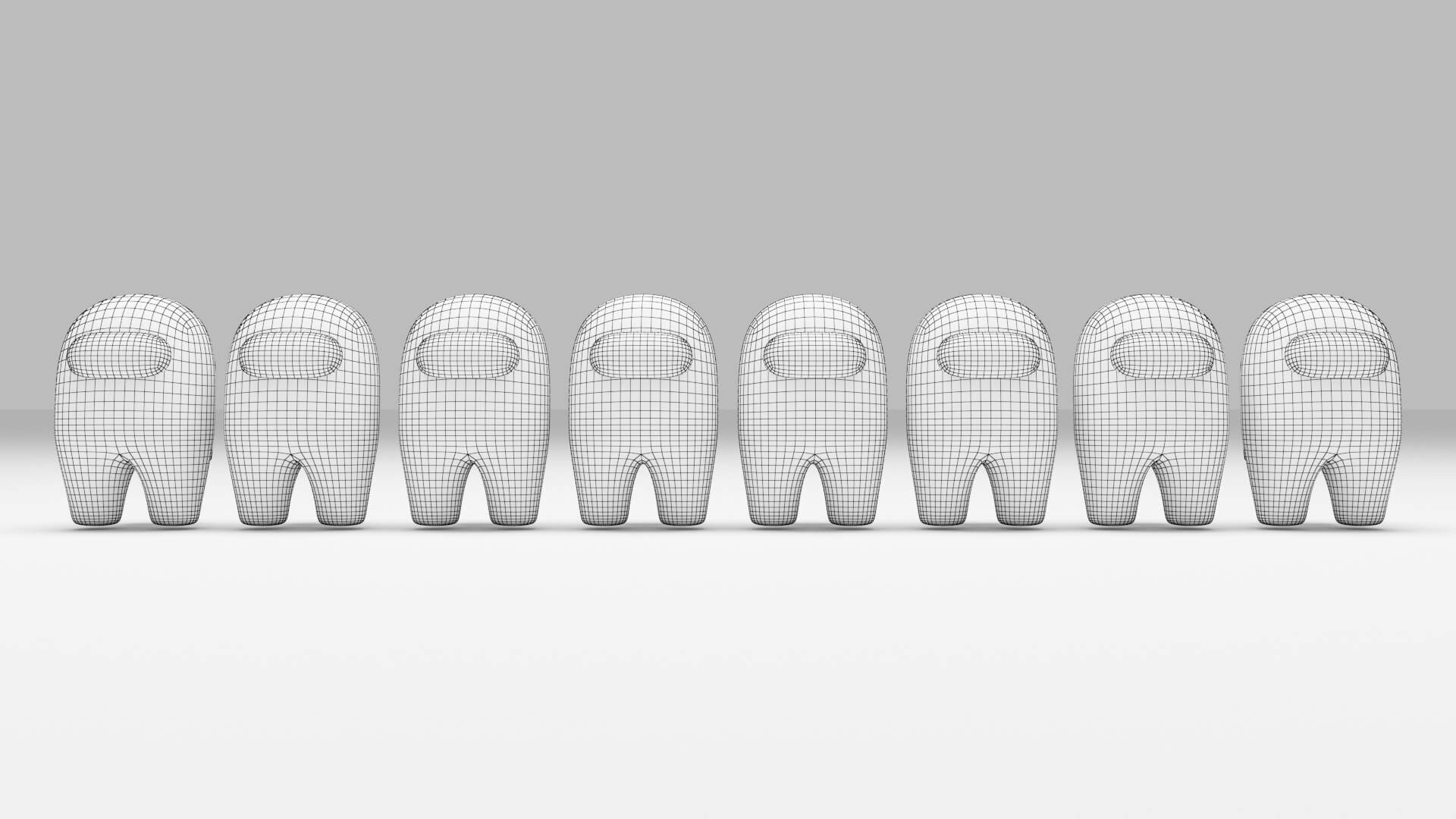 Among US Characters - 3D Model by ilham45