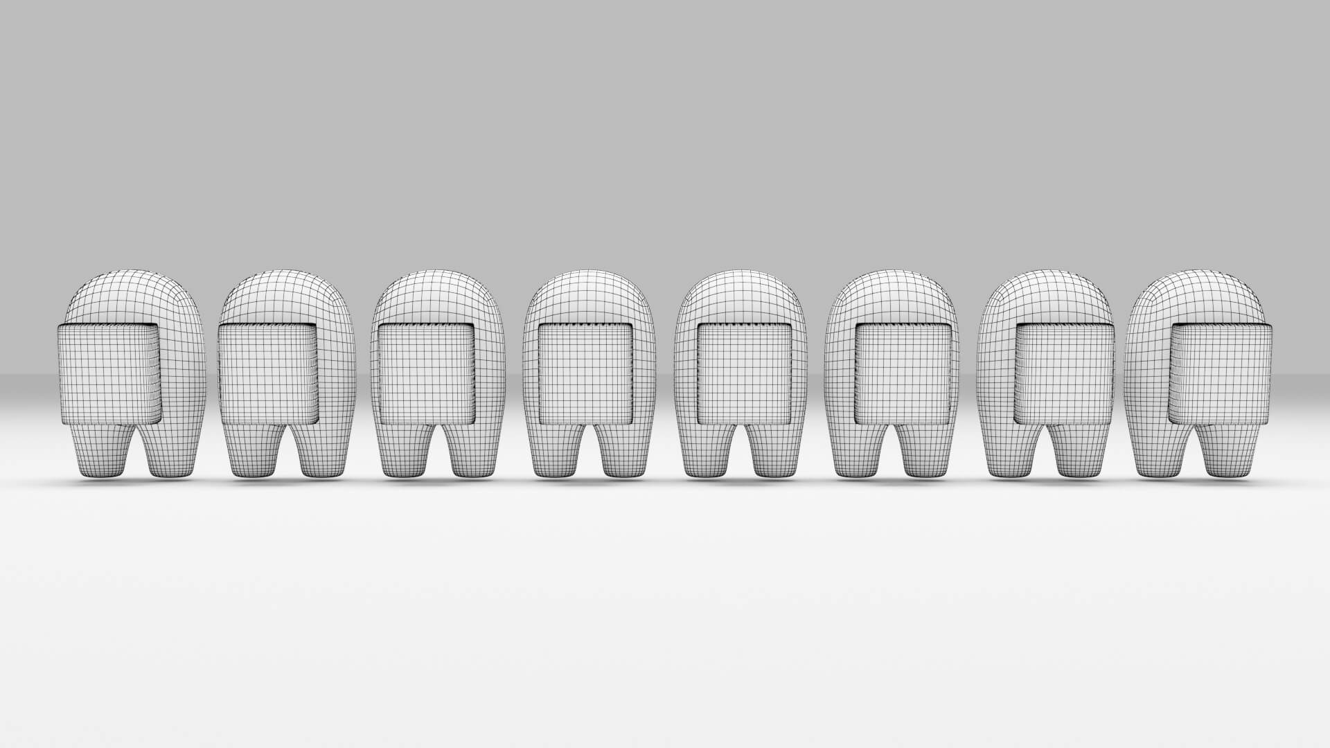 Among US Characters - 3D Model by ilham45