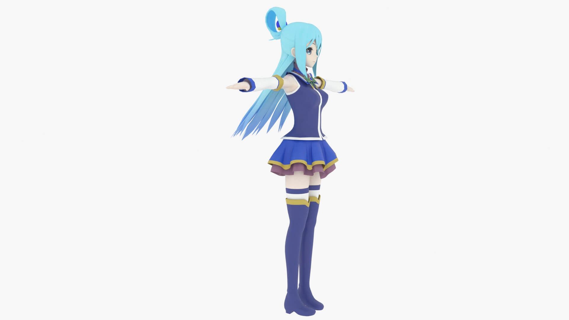 Aqua - Konosuba 3D Model by ilham45