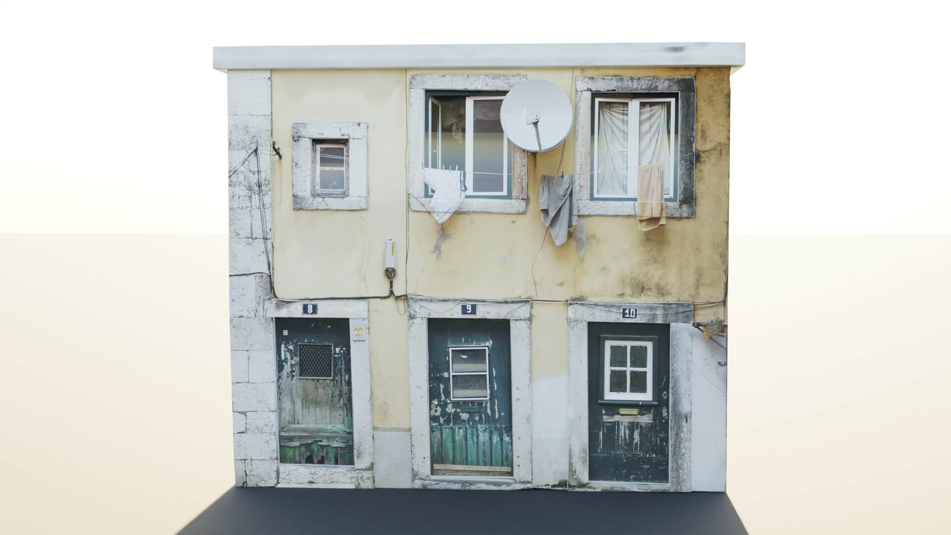 Brown Concrete Building - 3D Model by ilham45