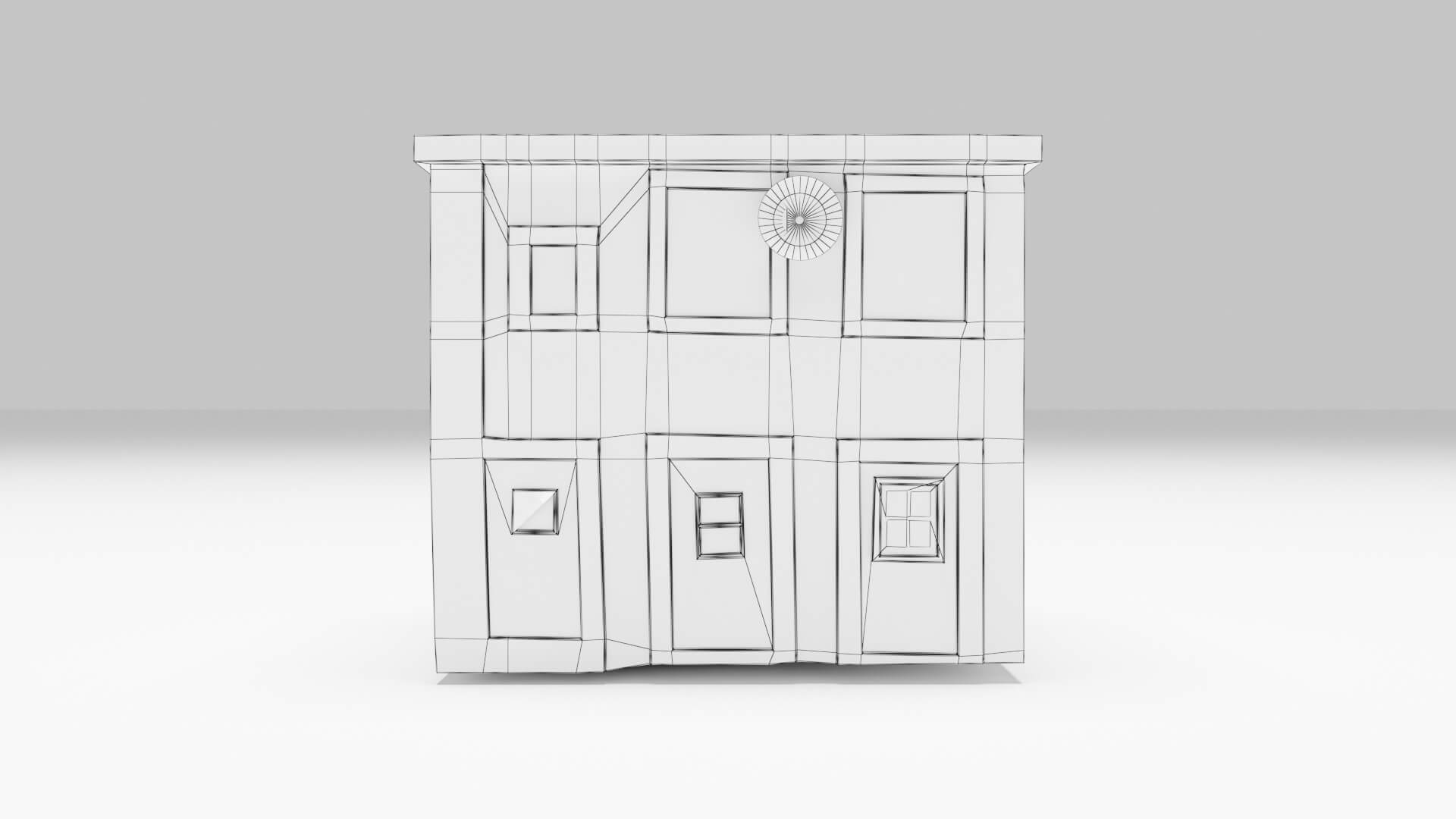 Brown Concrete Building - 3D Model by ilham45