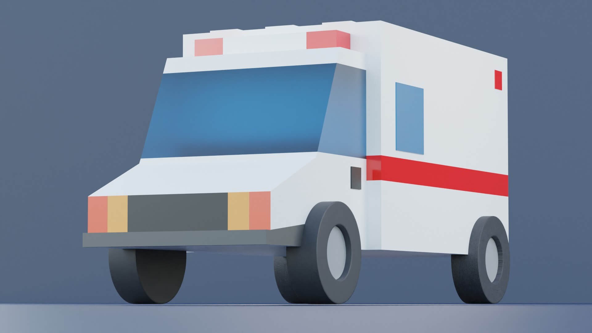 Cartoon Ambulance Car - 3D Model by ilham45
