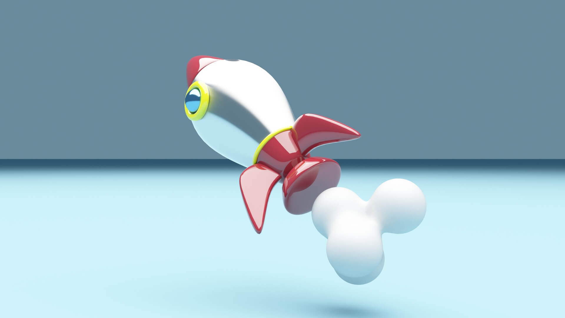 Cartoon Rocket - 3D Model by ilham45