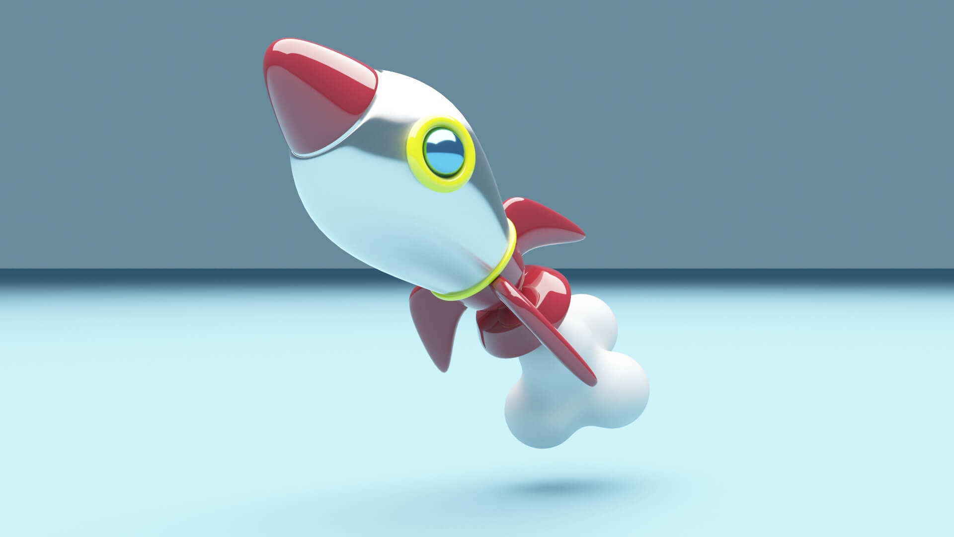 Cartoon Rocket - 3D Model by ilham45