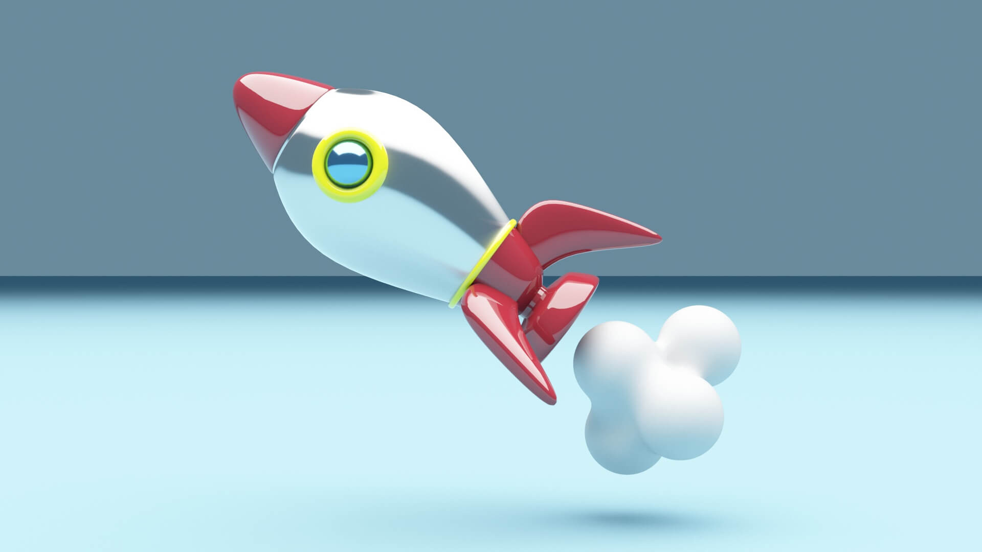 Cartoon Rocket - 3D Model by ilham45