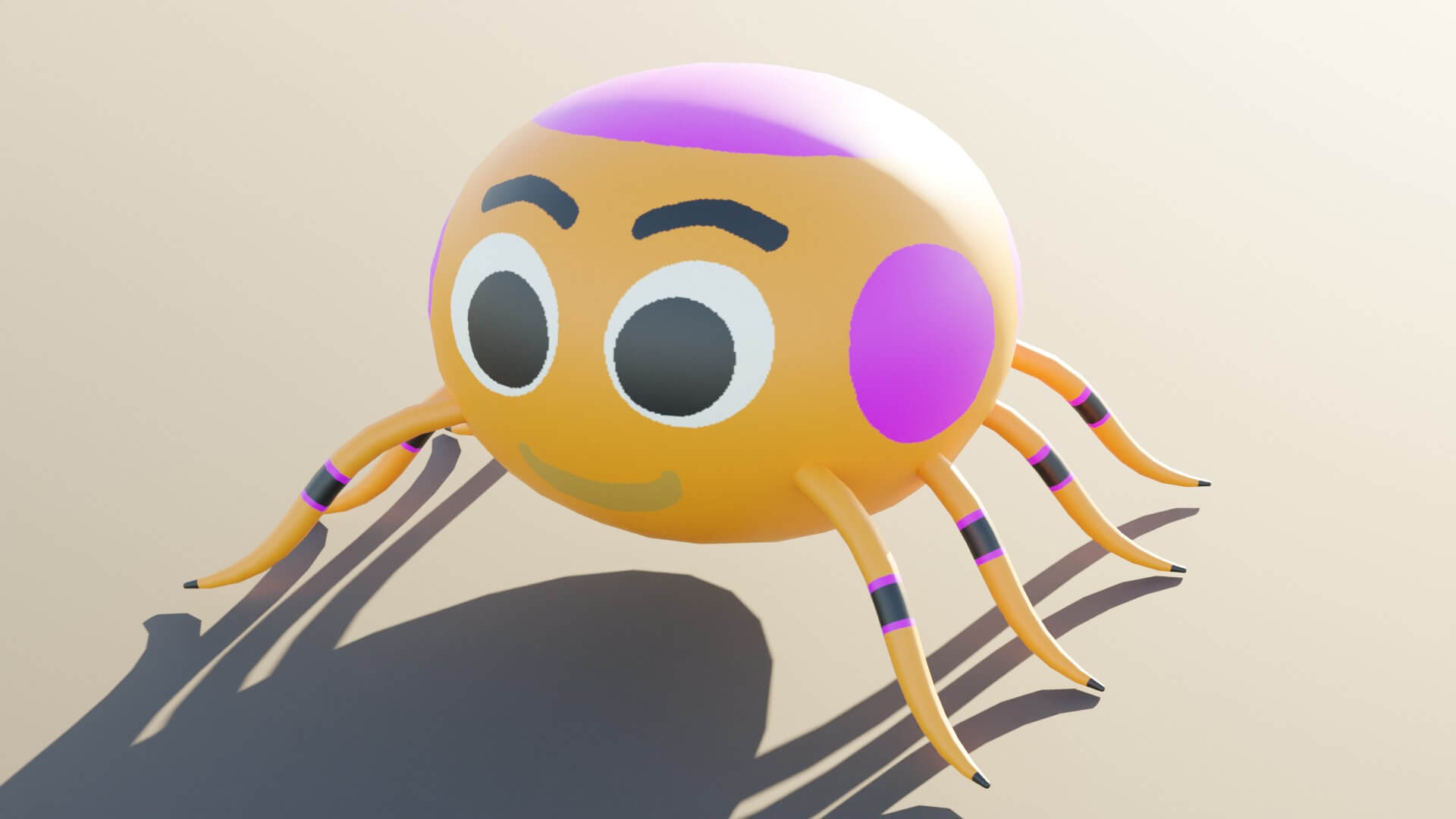 Cartoon Spider - 3D Model by ilham45