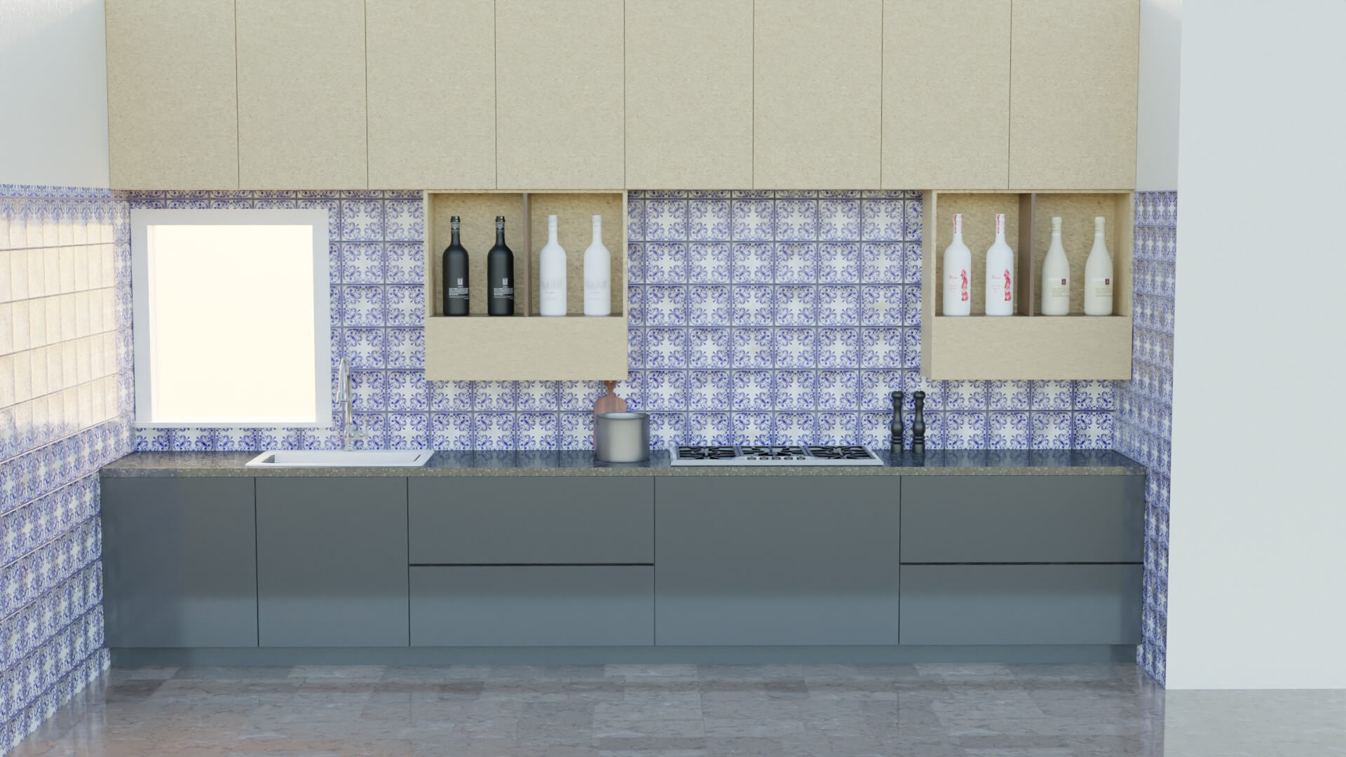 Contemporary Modular Kitchen Cabinet - 3D Model by ilham45