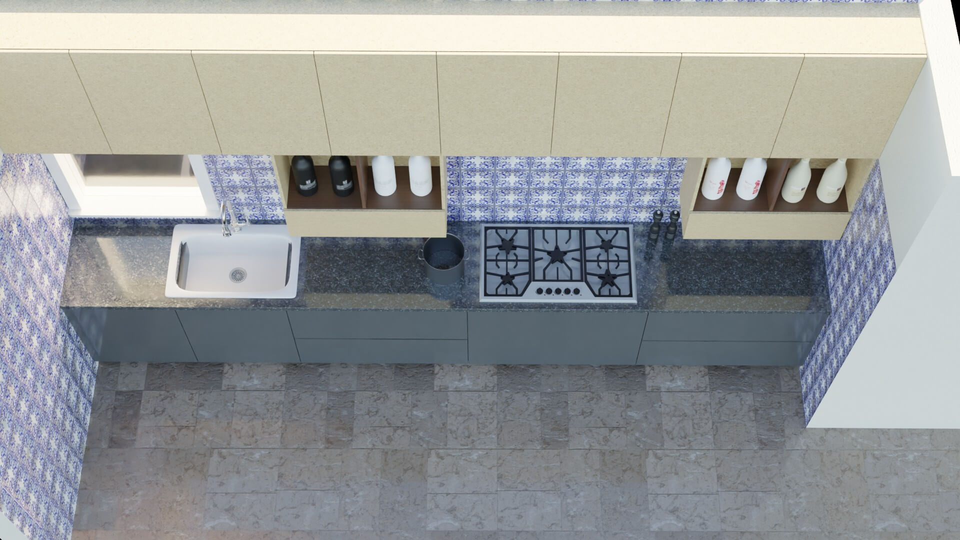 Contemporary Modular Kitchen Cabinet - 3D Model by ilham45