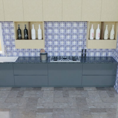 Contemporary Modular Kitchen Cabinet - 3D Model by ilham45