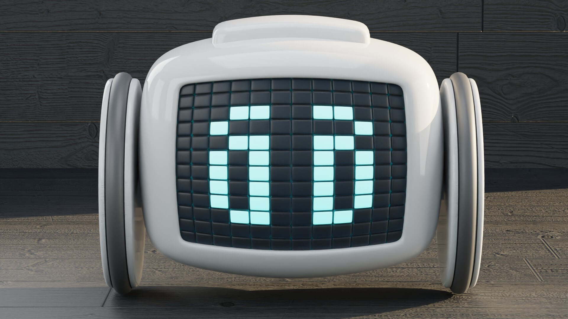 Cute Wheeled Robot - 3D Model by ilham45