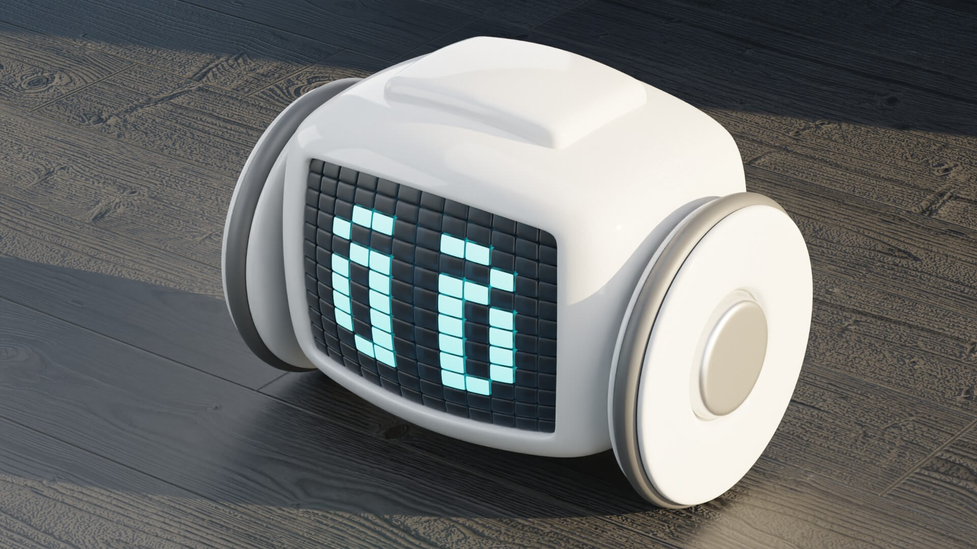 Cute Wheeled Robot - 3D Model by ilham45