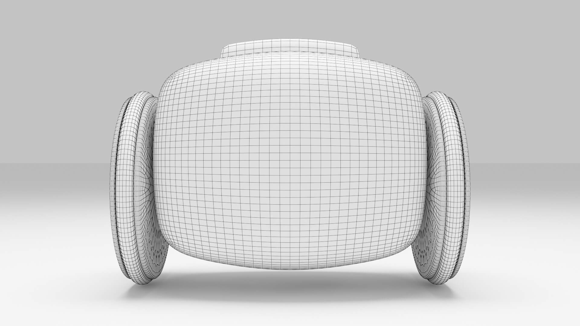 Cute Wheeled Robot - 3D Model by ilham45