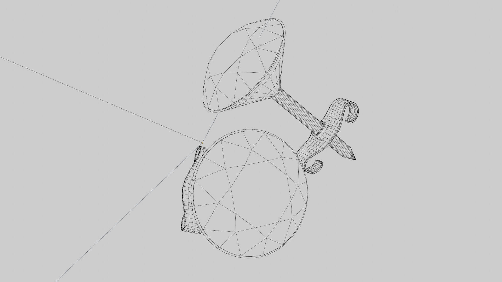 Diamond Earrings - 3D Model by ilham45