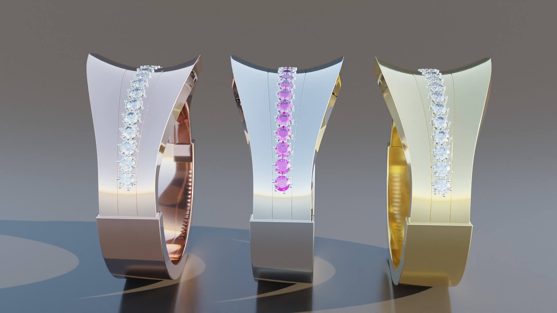 Diamond Gold Ring - 3D Model by ilham45