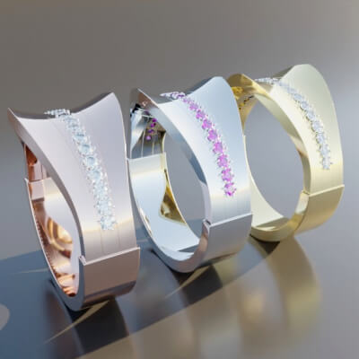 Diamond Gold Ring - 3D Model by ilham45