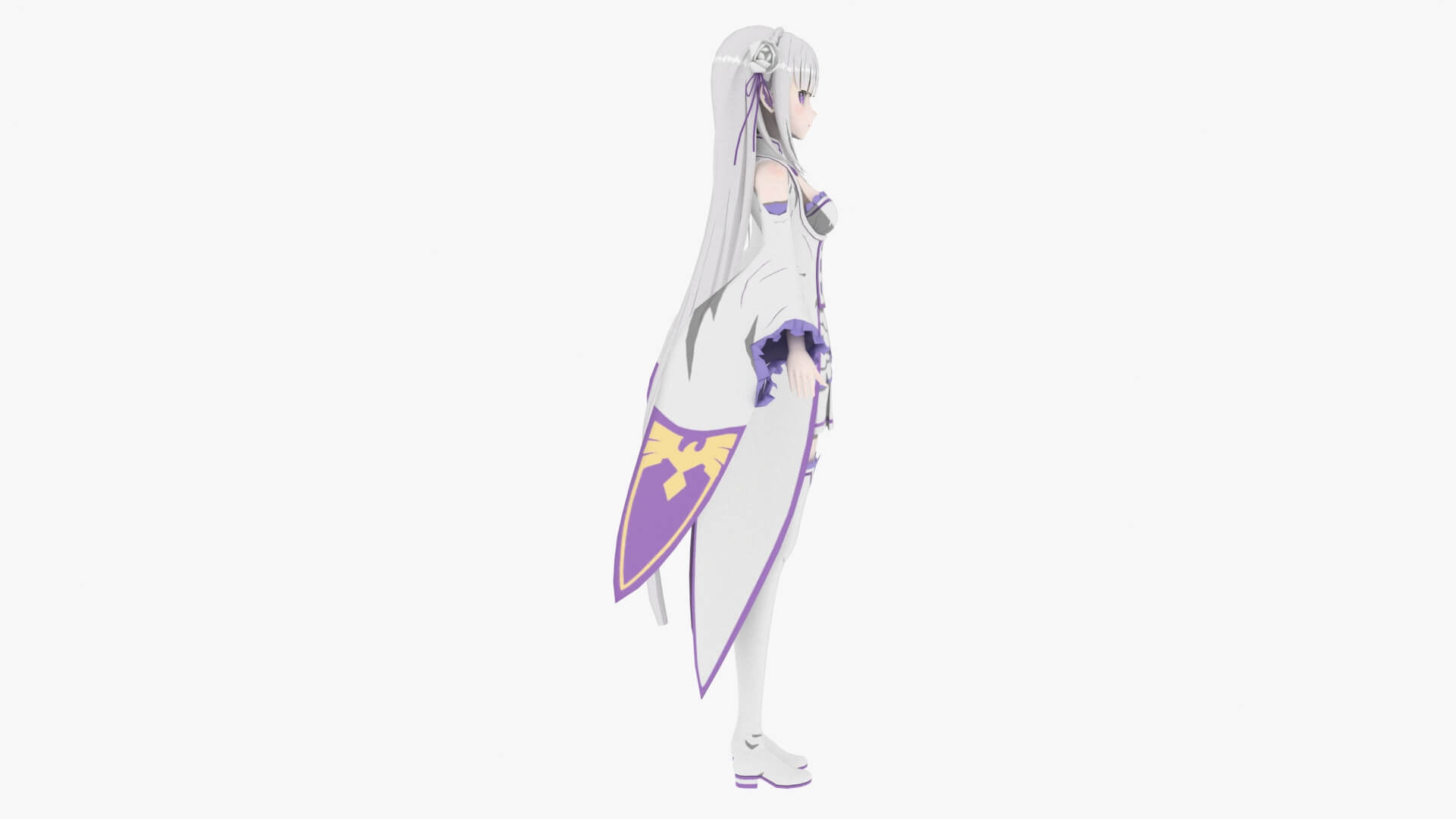 Emilia - Re Zero Kara Hajimeru Isekai Seikatsu 3D Model by ilham45