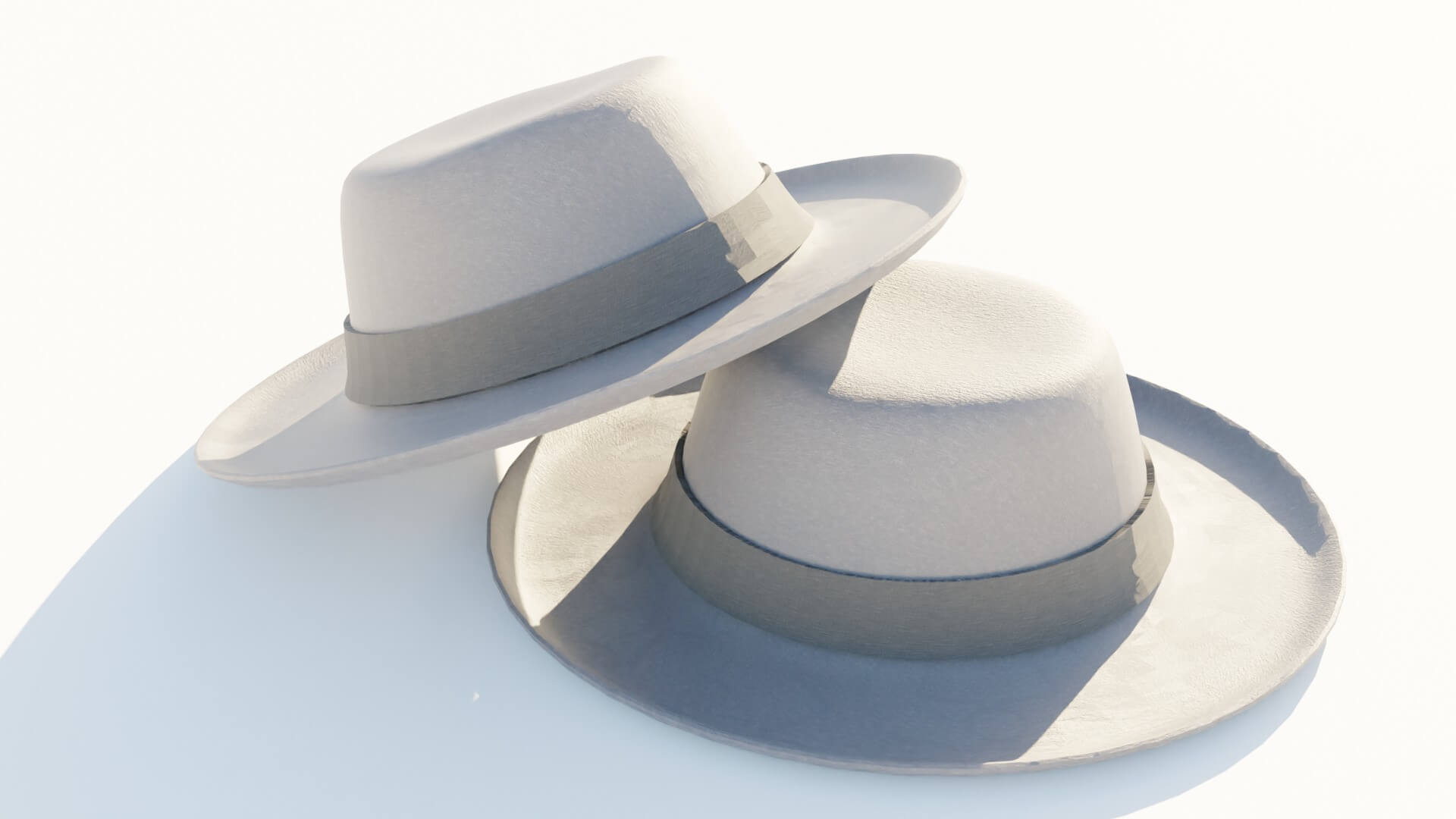 Gray Fedora Hat - 3D Model by ilham45
