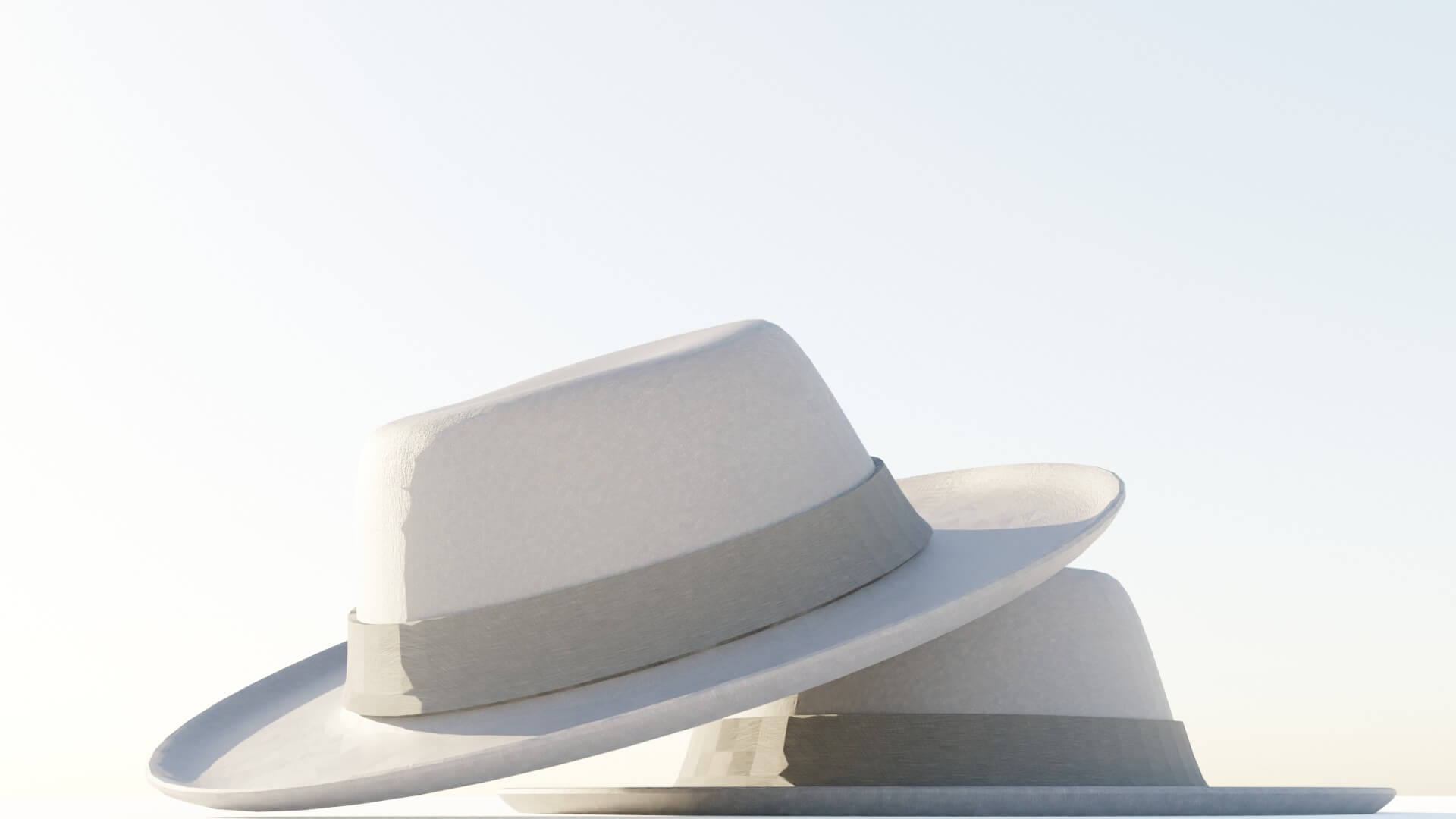 Gray Fedora Hat - 3D Model by ilham45