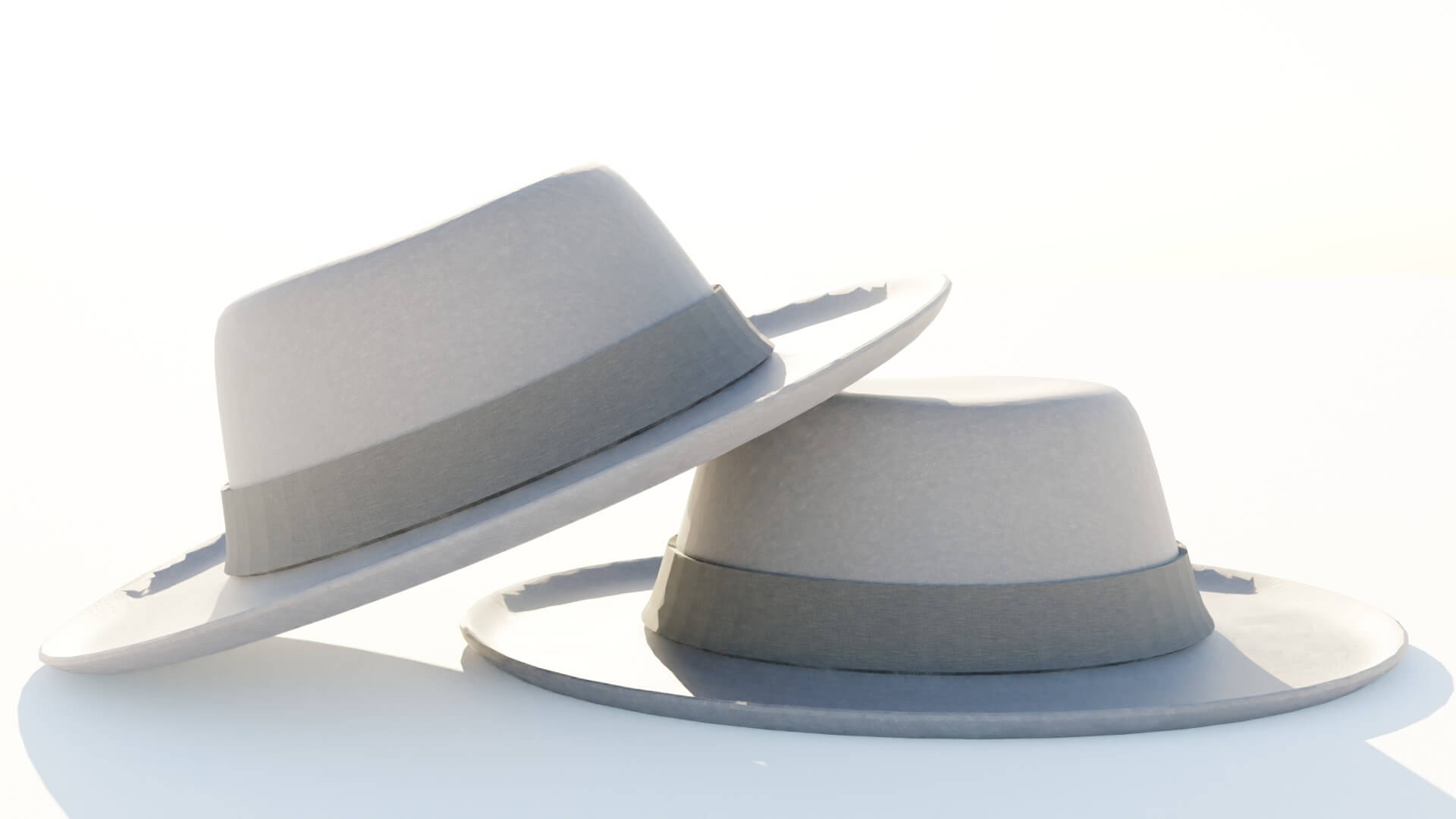Gray Fedora Hat - 3D Model by ilham45