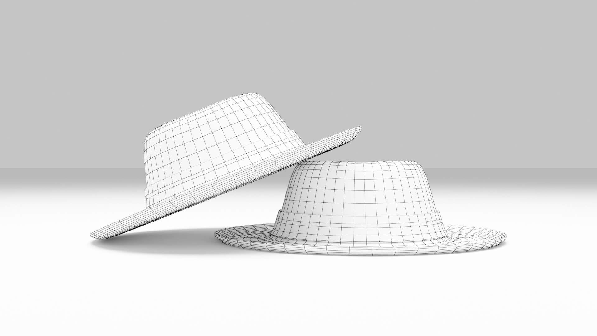 Gray Fedora Hat - 3D Model by ilham45