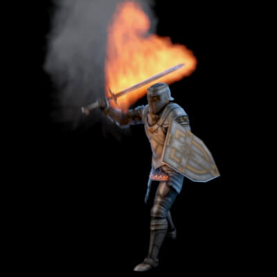 Flaming Sword Animation - 3D Model by ilham45